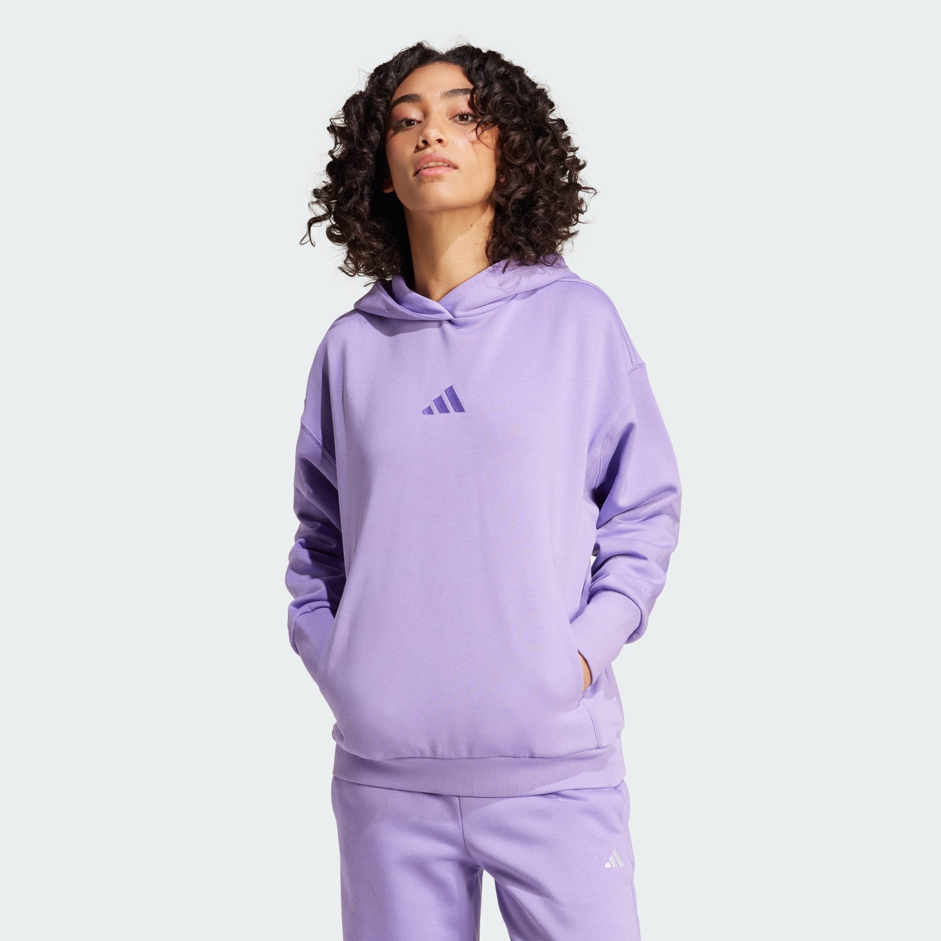 adidas Sweat-shirt à capuche ample molleton ALL SZN - Violet