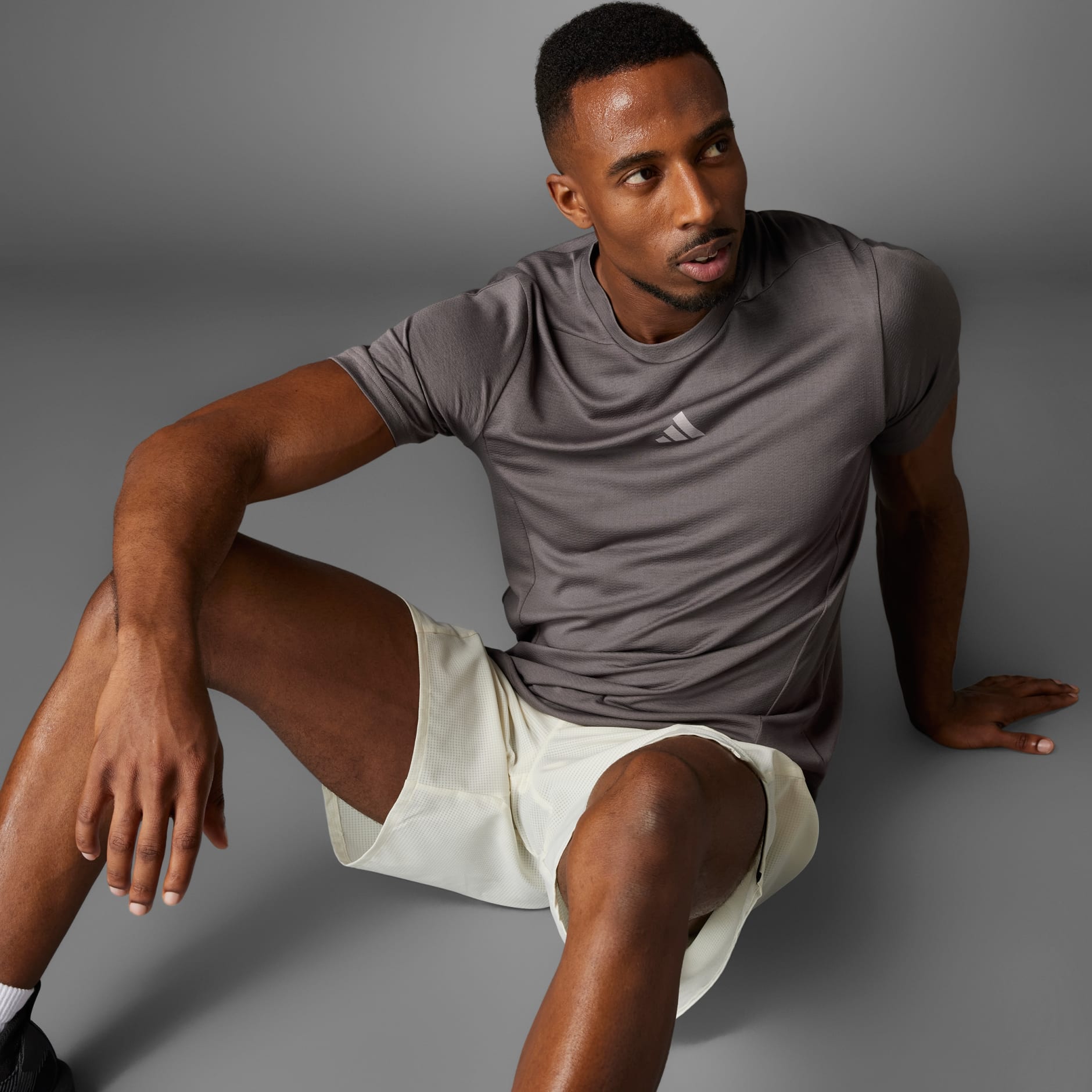 adidas Designed for Training HIIT Workout HEAT.RDY Tee - Brown | adidas TZ