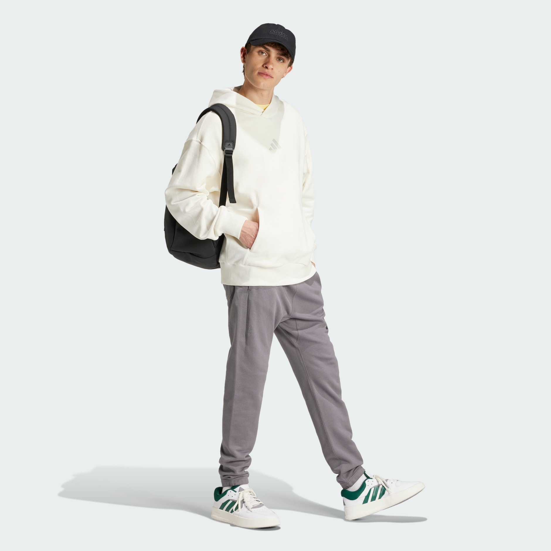 adidas קפוצ'ון ALL SZN French Terry - לבן | adidas IL