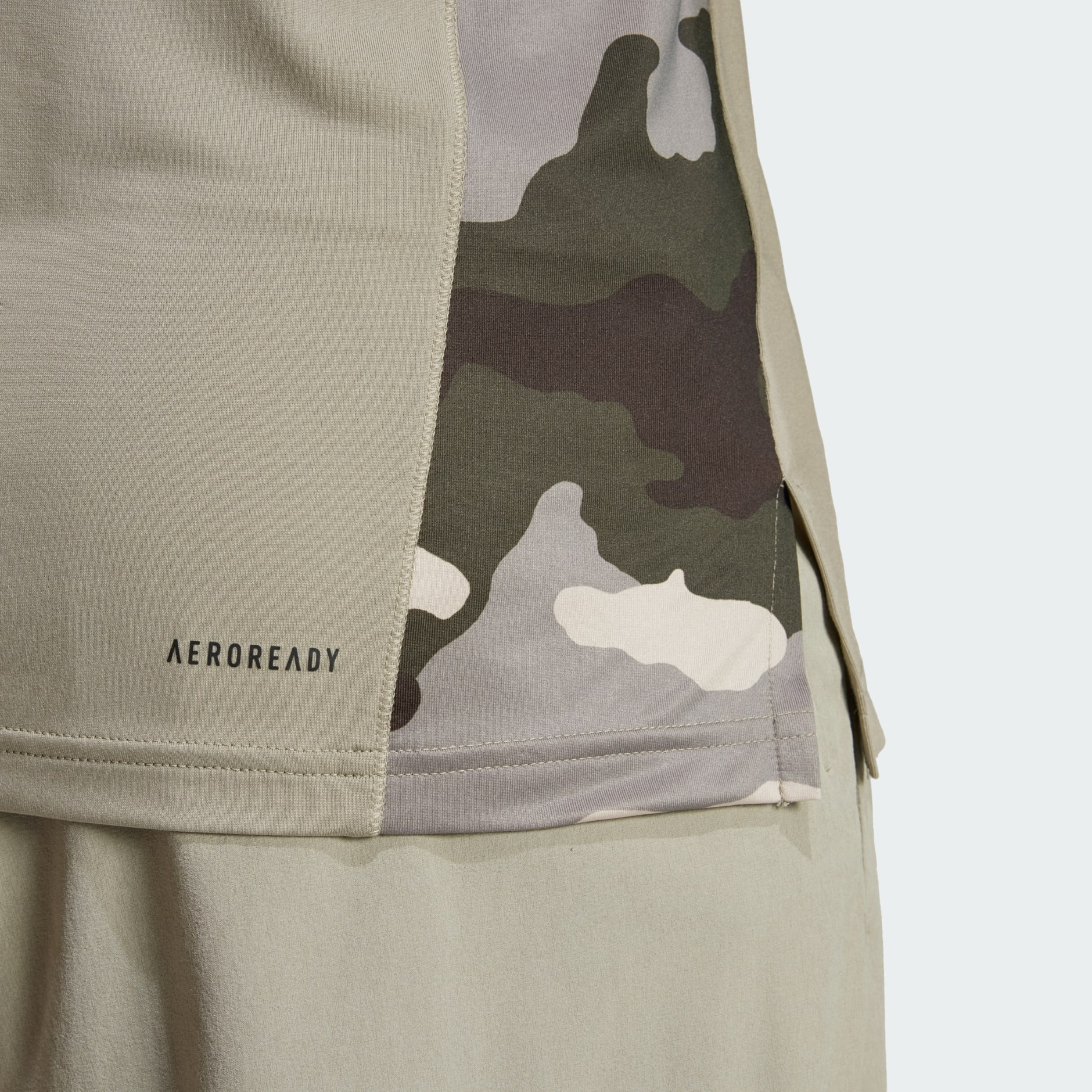 Clothing - Train Essentials Camo Training 1/4-Zip Longsleeve - Green ...