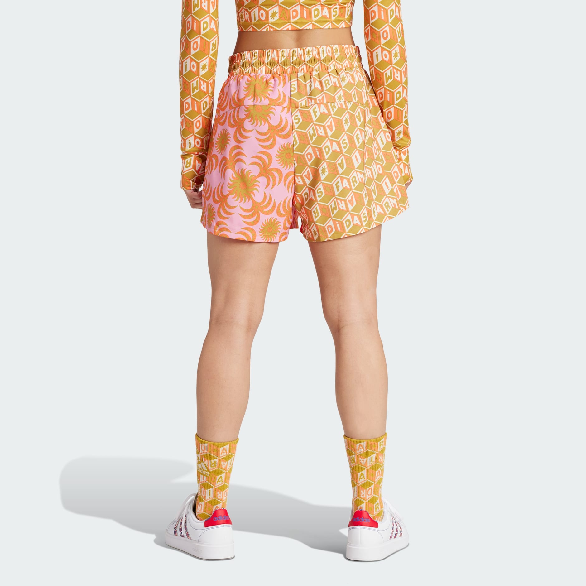 adidas adidas x FARM Rio Pacer Shorts - Pink | adidas TZ