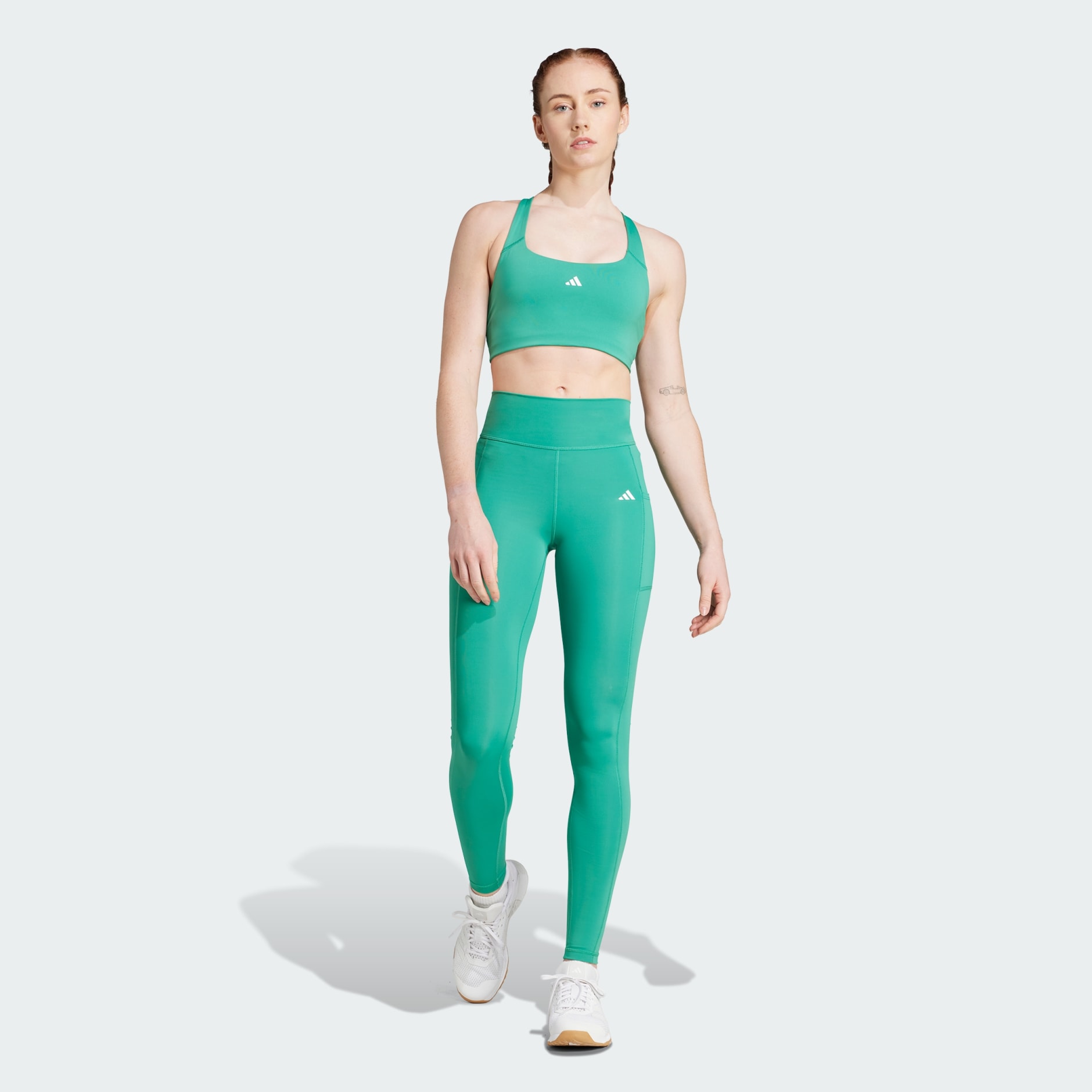 adidas Optimé Full-Length Leggings - Green | adidas UAE