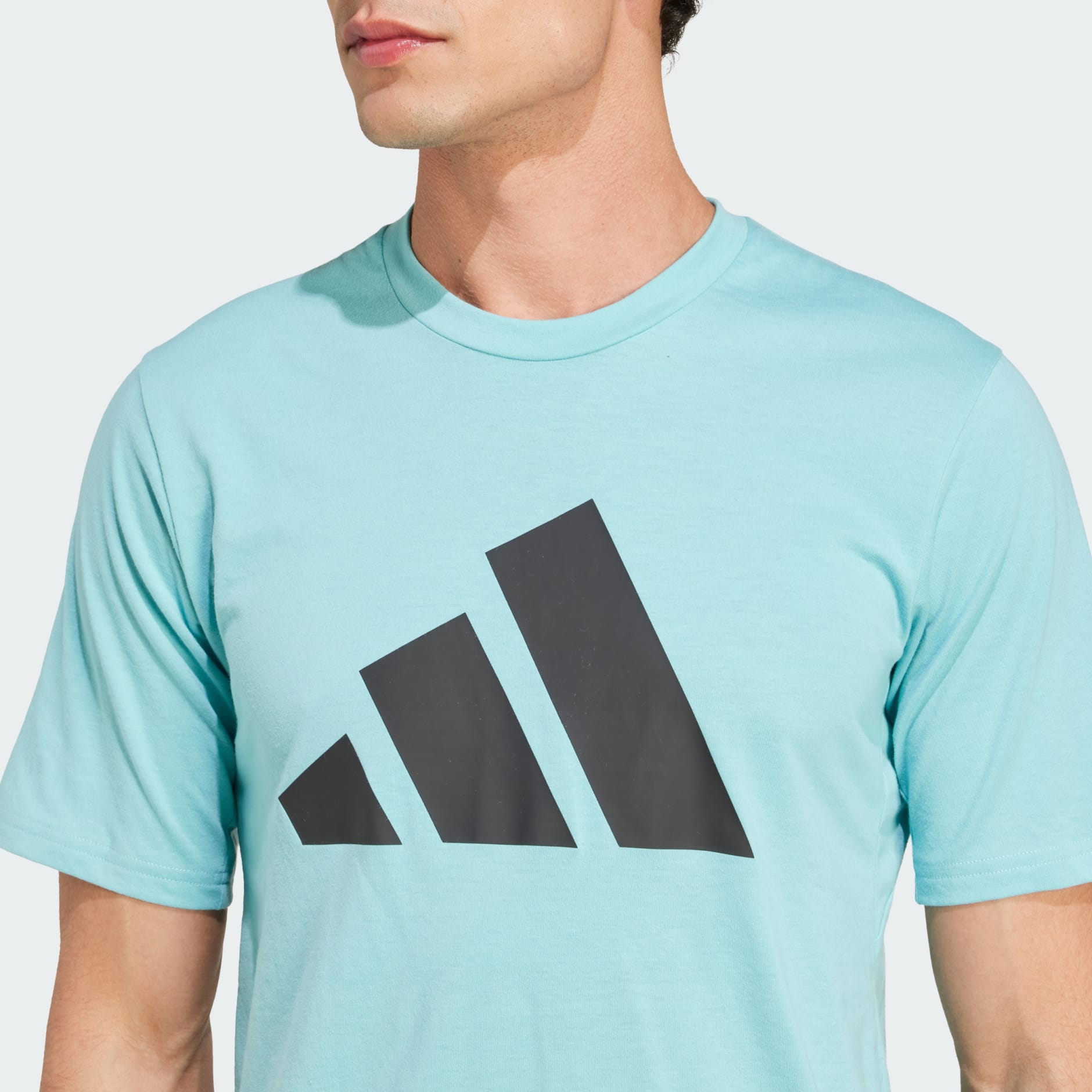 adidas Train Essentials Feelready Logo Training Tee - Turquoise | adidas UAE
