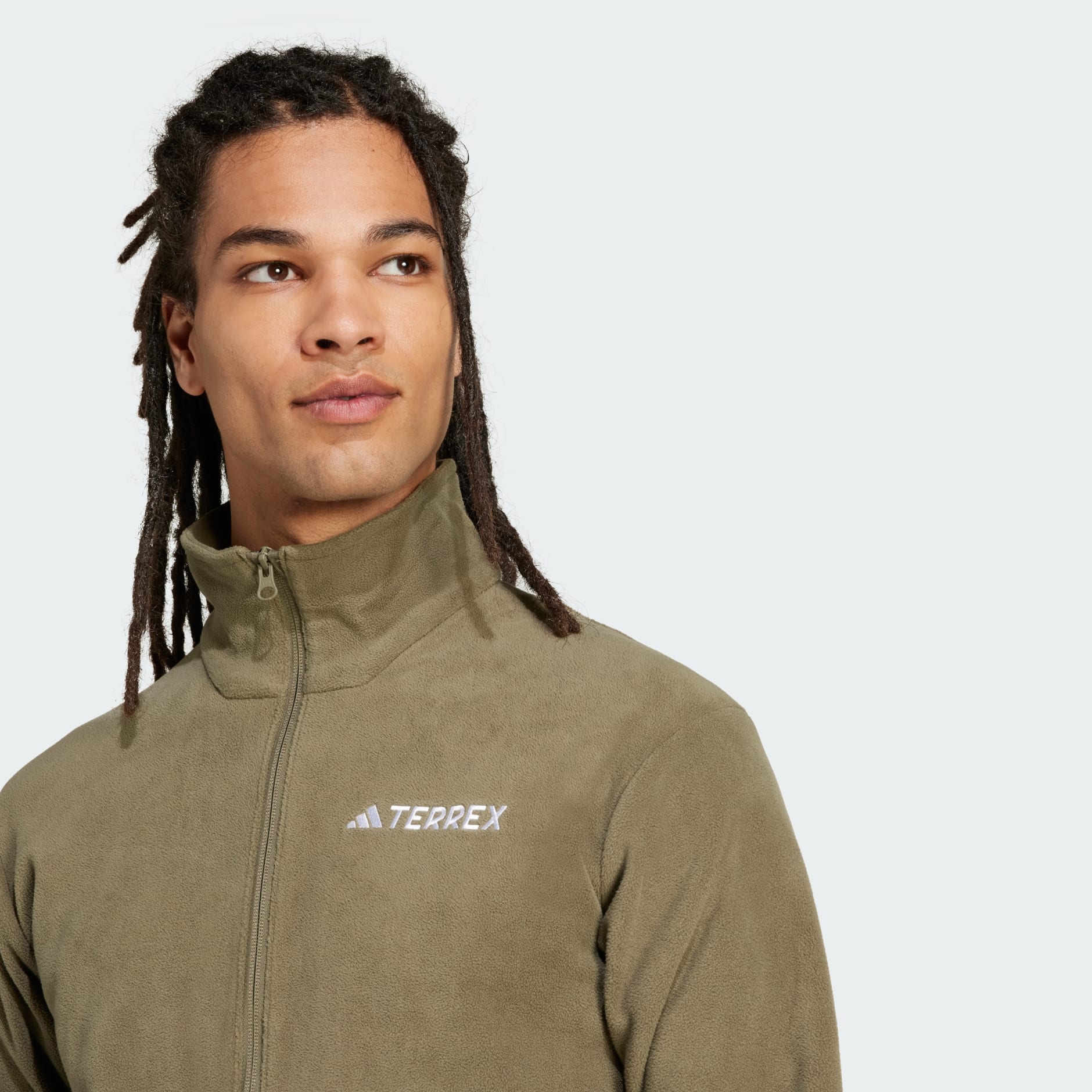 Clothing - Multi Essentials Full-Zip Fleece Jacket - Green | adidas ...