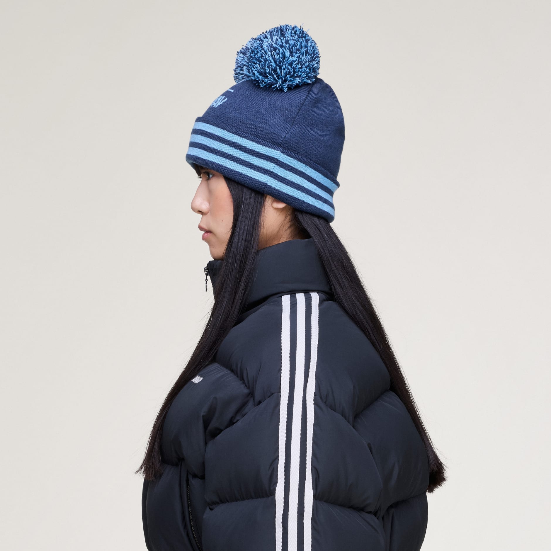 adidas adidas Originals by AVAVAV Souvenir Pom-Pom Beanie - Blue ...