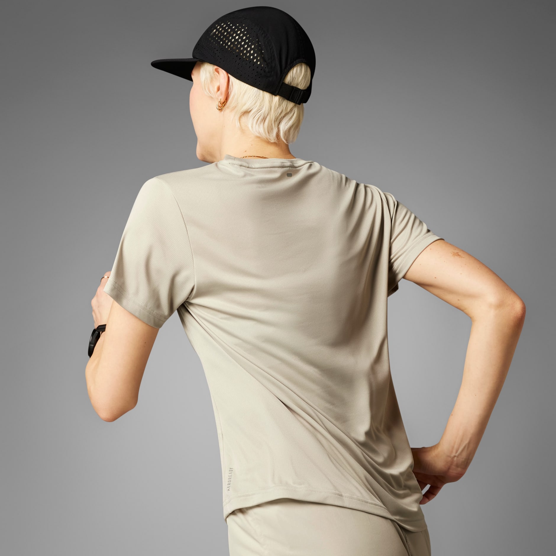 Women's Clothing - Run It Tee - Beige | adidas Saudi Arabia