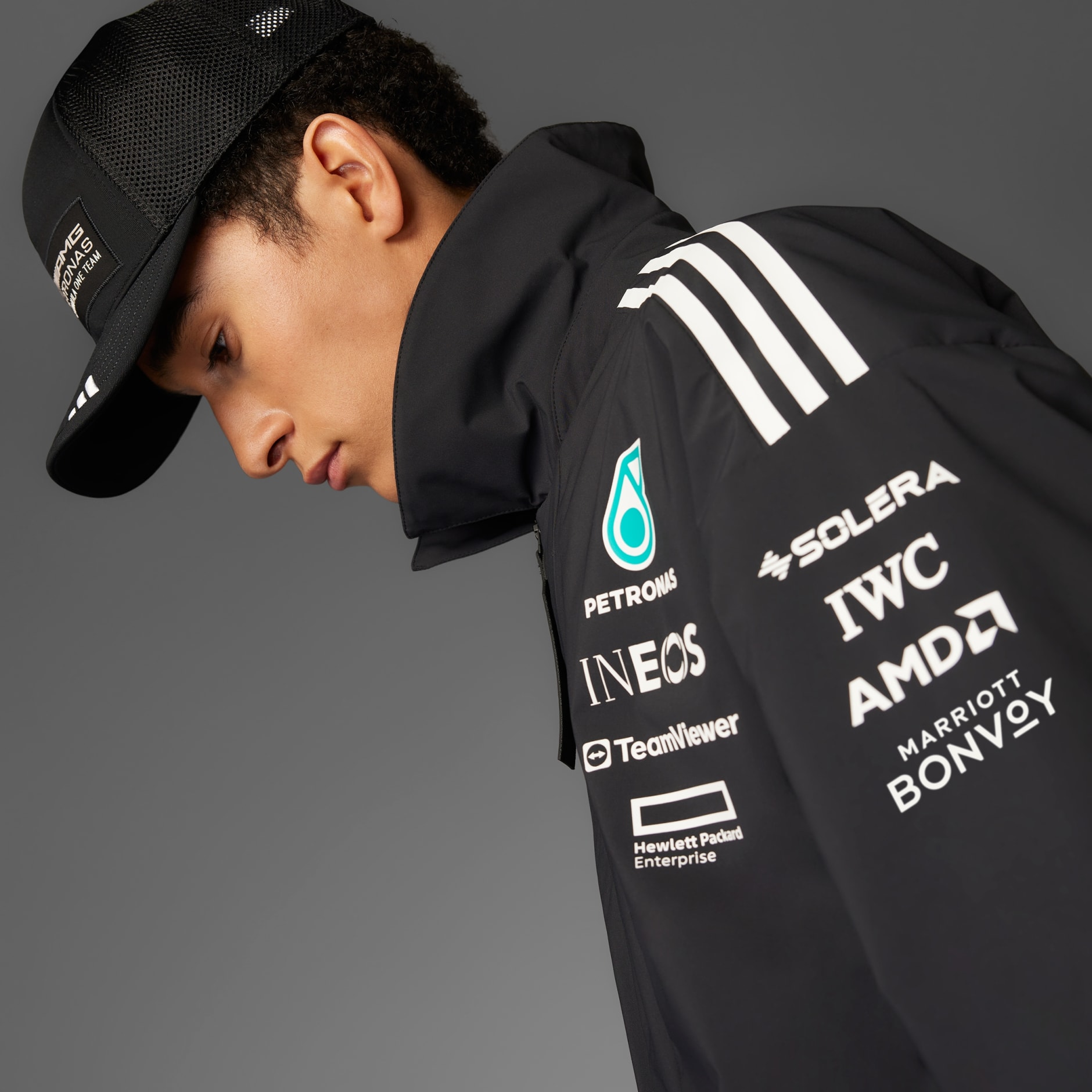 adidas MERCEDES - AMG PETRONAS FORMULA ONE TEAM JACKET MEN - Black ...
