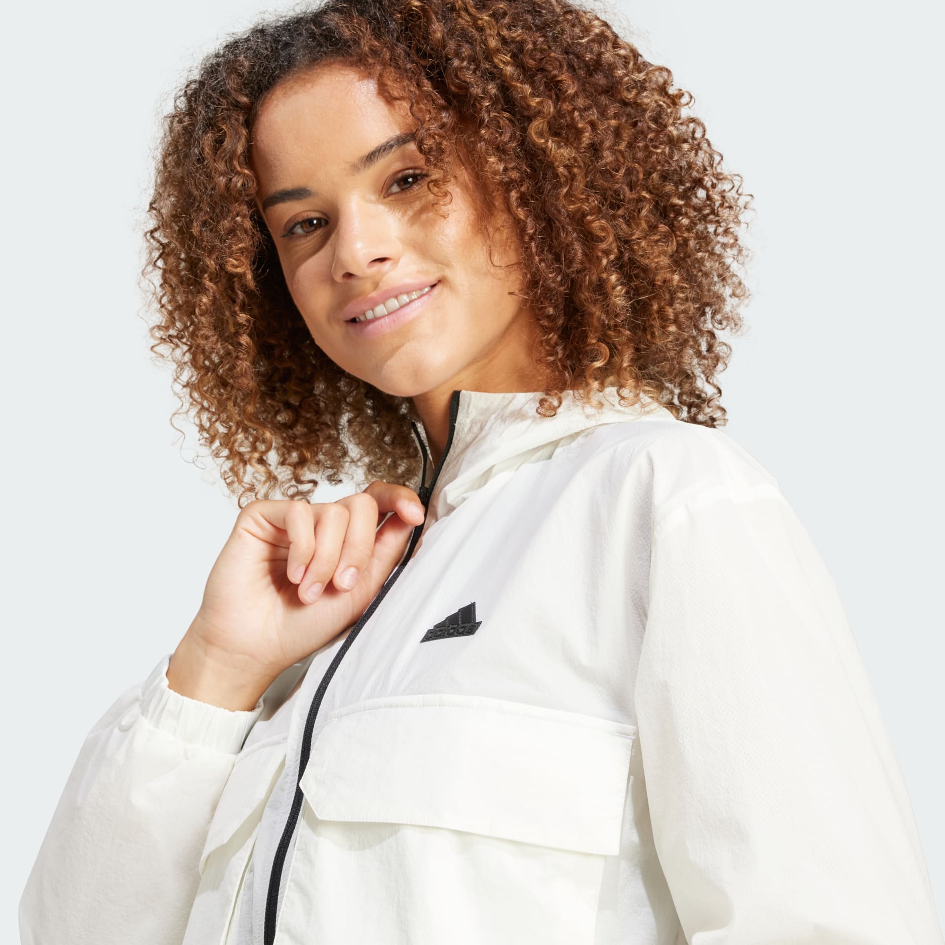 Women's Clothing - City Escape Lightweight Windbreaker - White | adidas ...