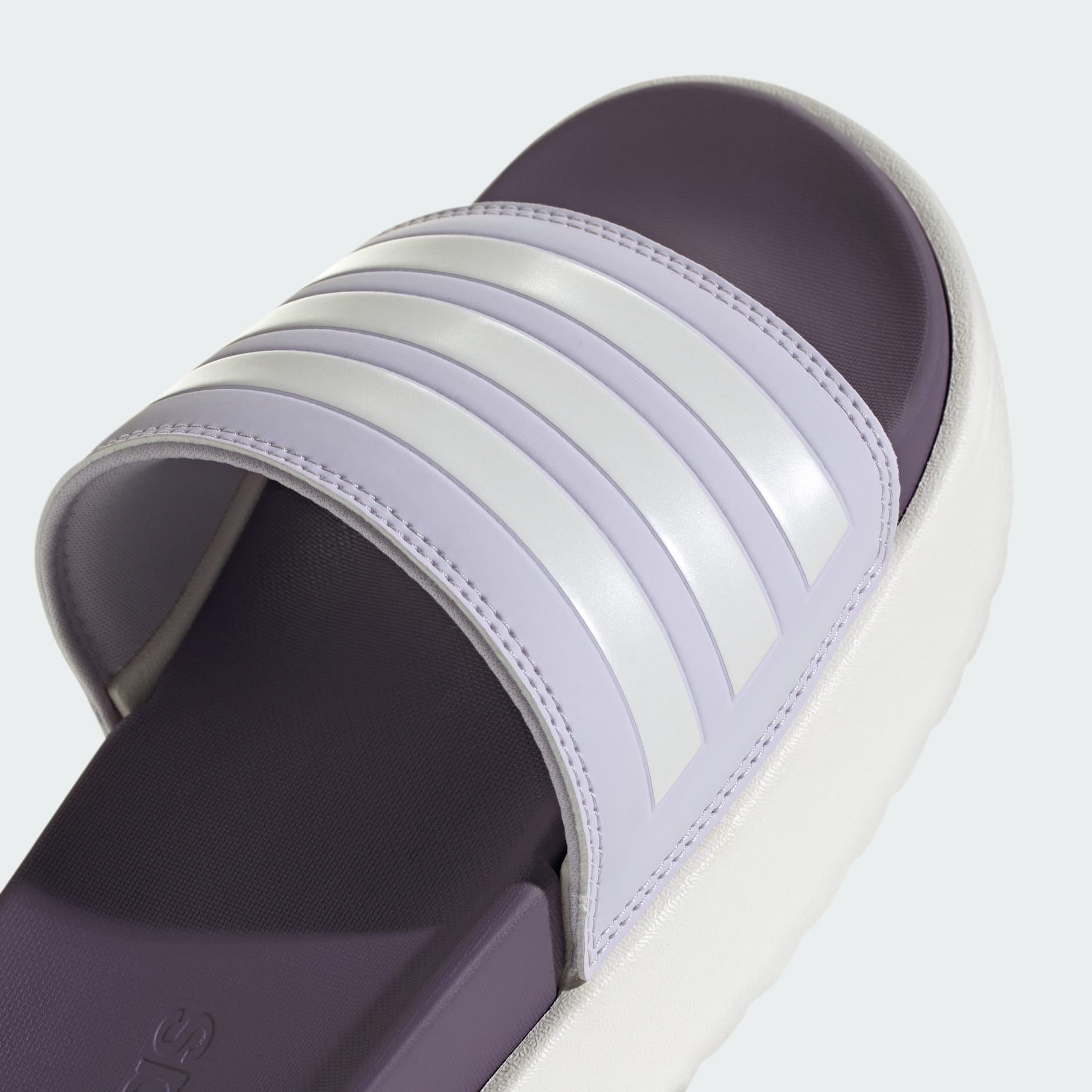 Shoes - Adilette Platform Slides - Purple | adidas Israel