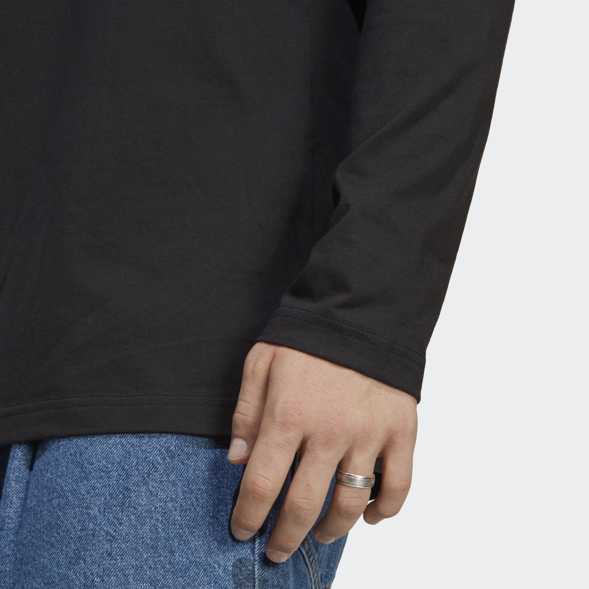 Men's Clothing - Essentials Long Sleeve Tee - Black | adidas Egypt