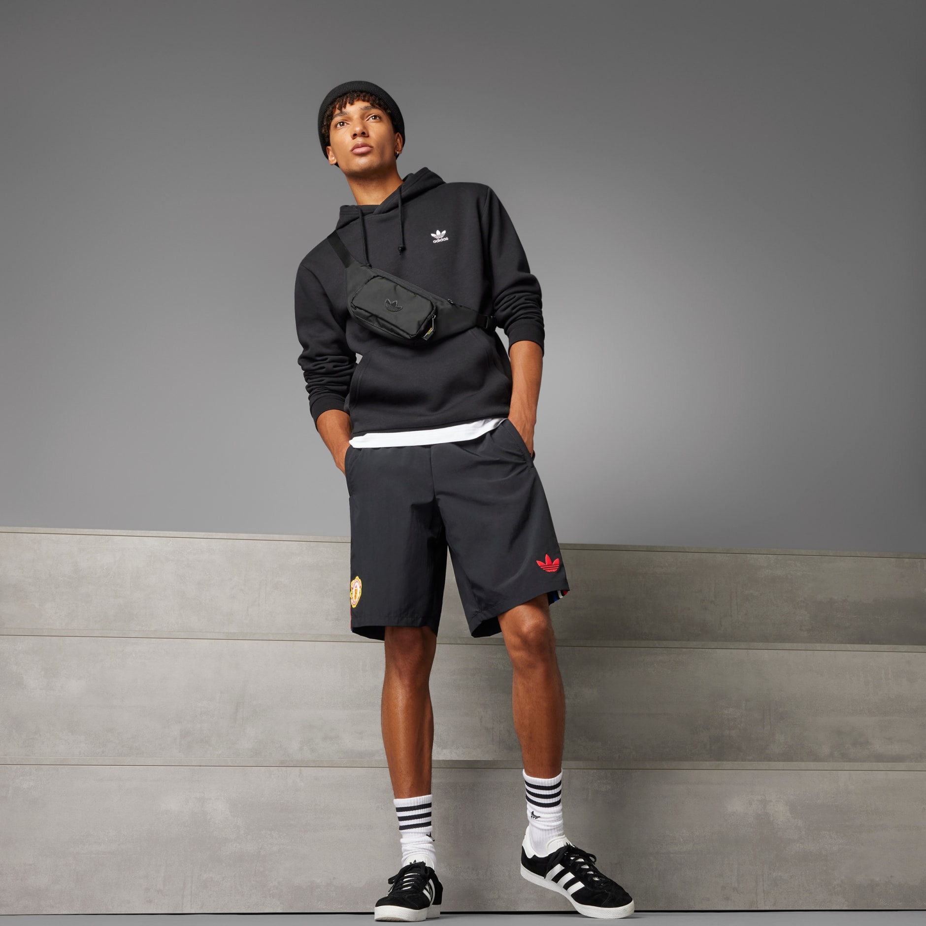 adidas Manchester United Stone Roses Originals Shorts - Black | adidas TZ