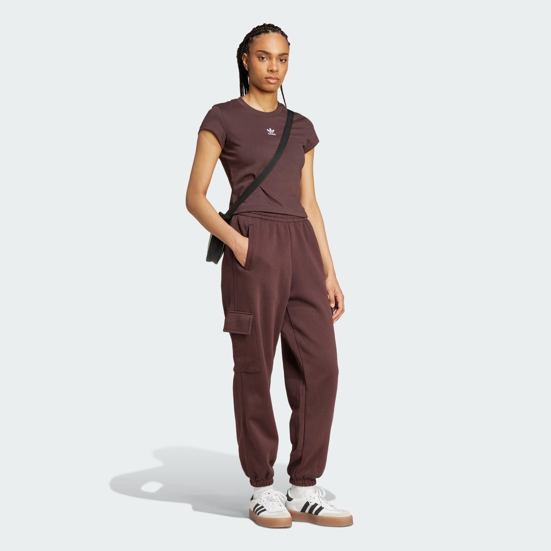 adidas Essentials Fleece Cargo Pants - Brown | adidas LK