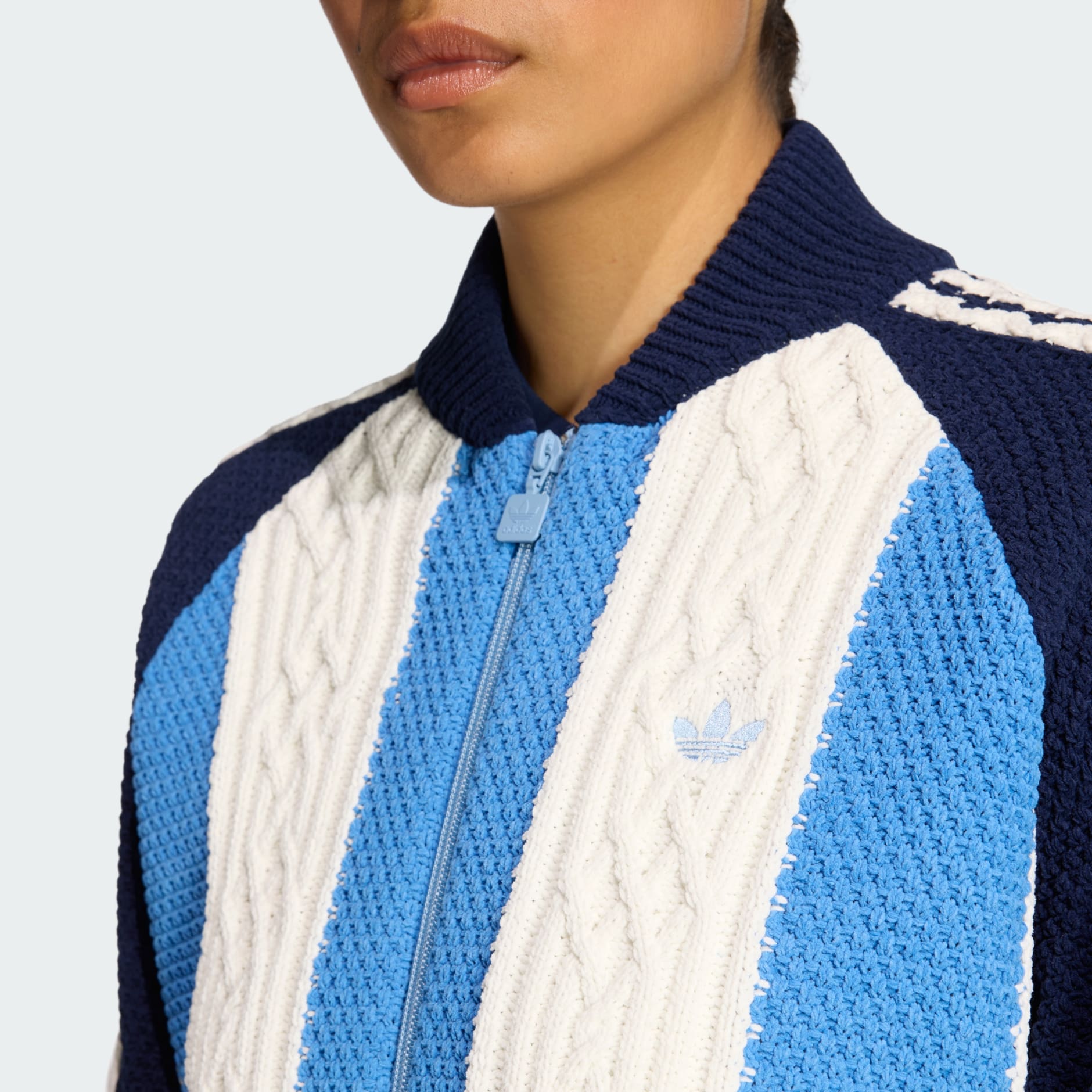 ADIDAS ORIGINALS ARCHIVE CUTLINE KNIT TRACK TOP - Blue | adidas Hong Kong