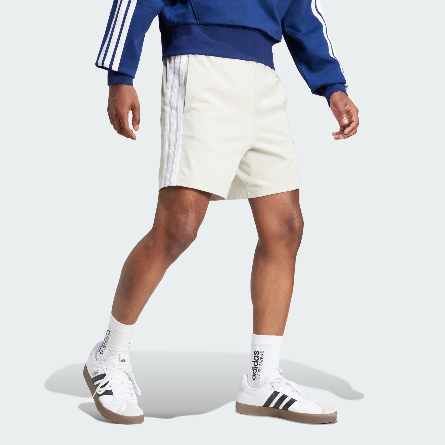 adidas Essentials 3-Stripes Single Jersey Shorts 7-Inch - Grey | adidas UAE