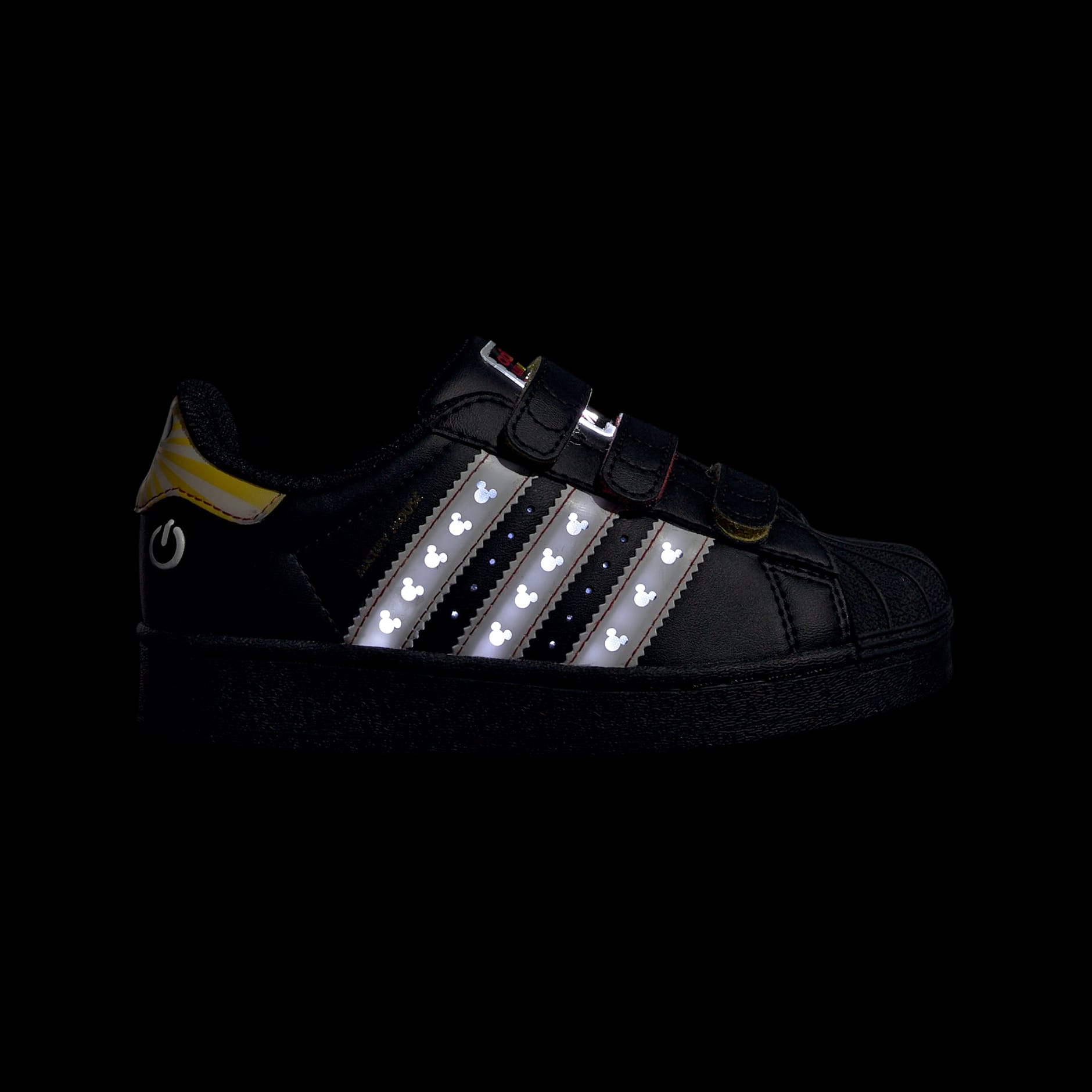 adidas Disney Superstar LED Lights Comfort Closure Shoes Kids - Black ...