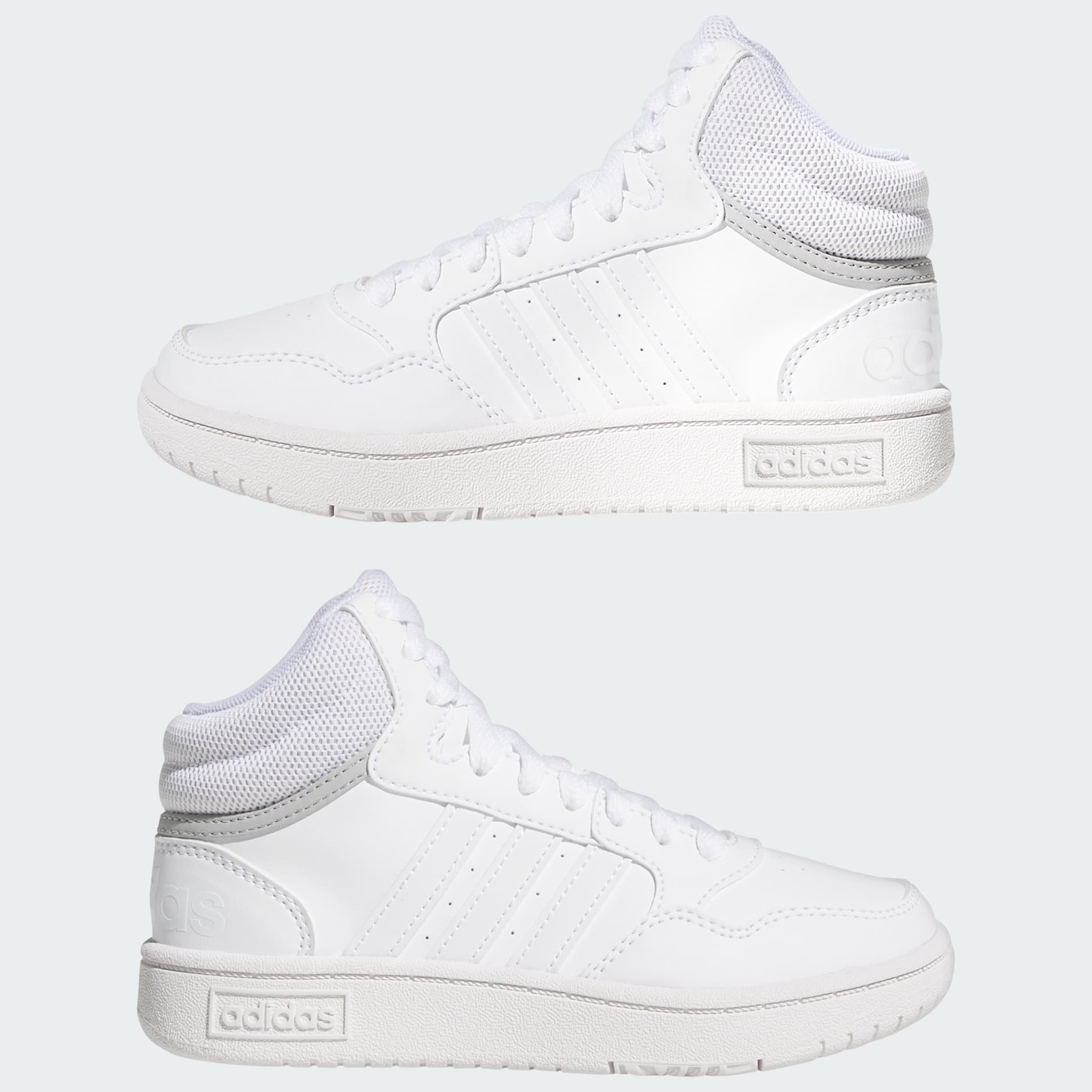 Kids Shoes - Hoops Mid Shoes - White | adidas Qatar
