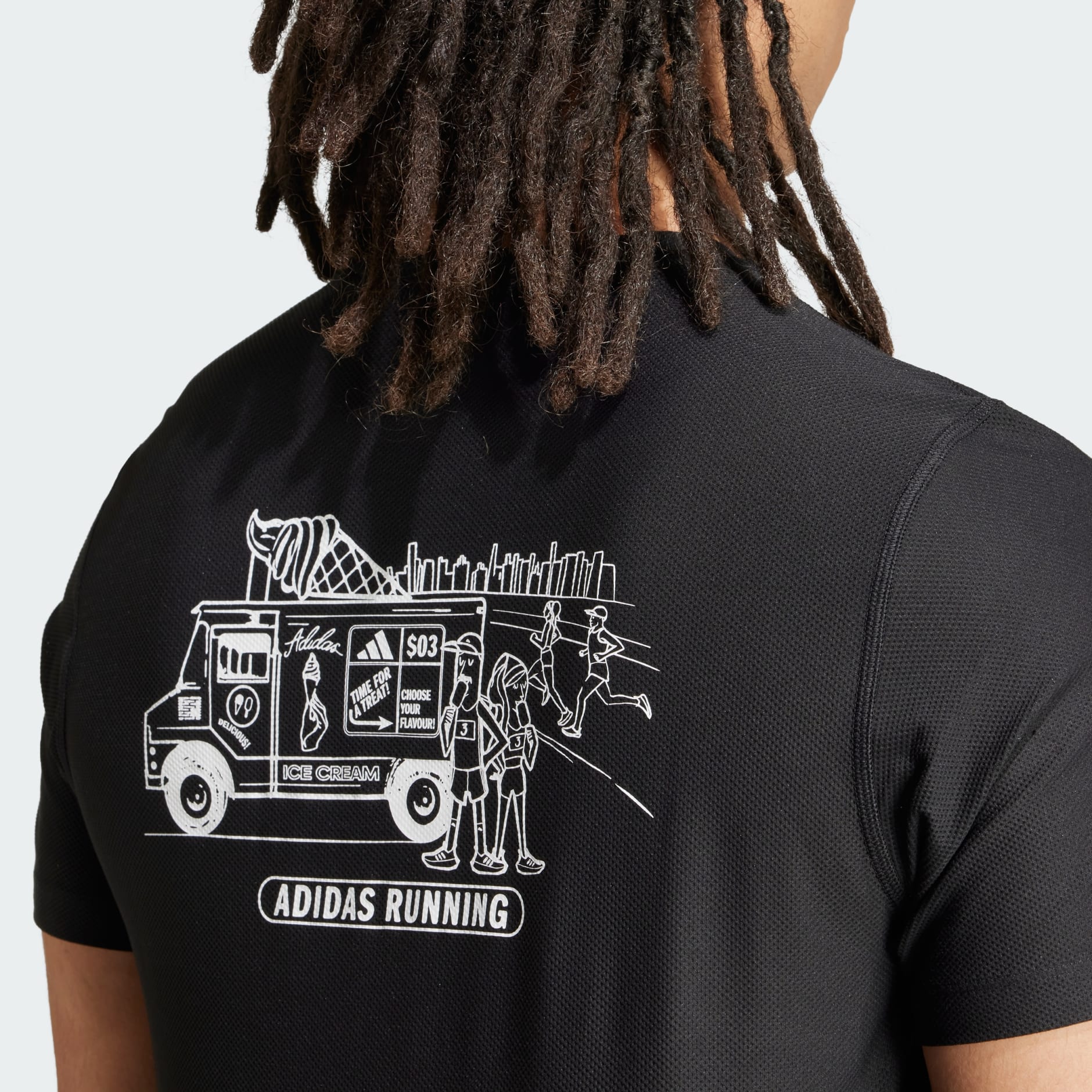 adidas טי-שירט Running Ice Cream Graphic - שחור | adidas IL