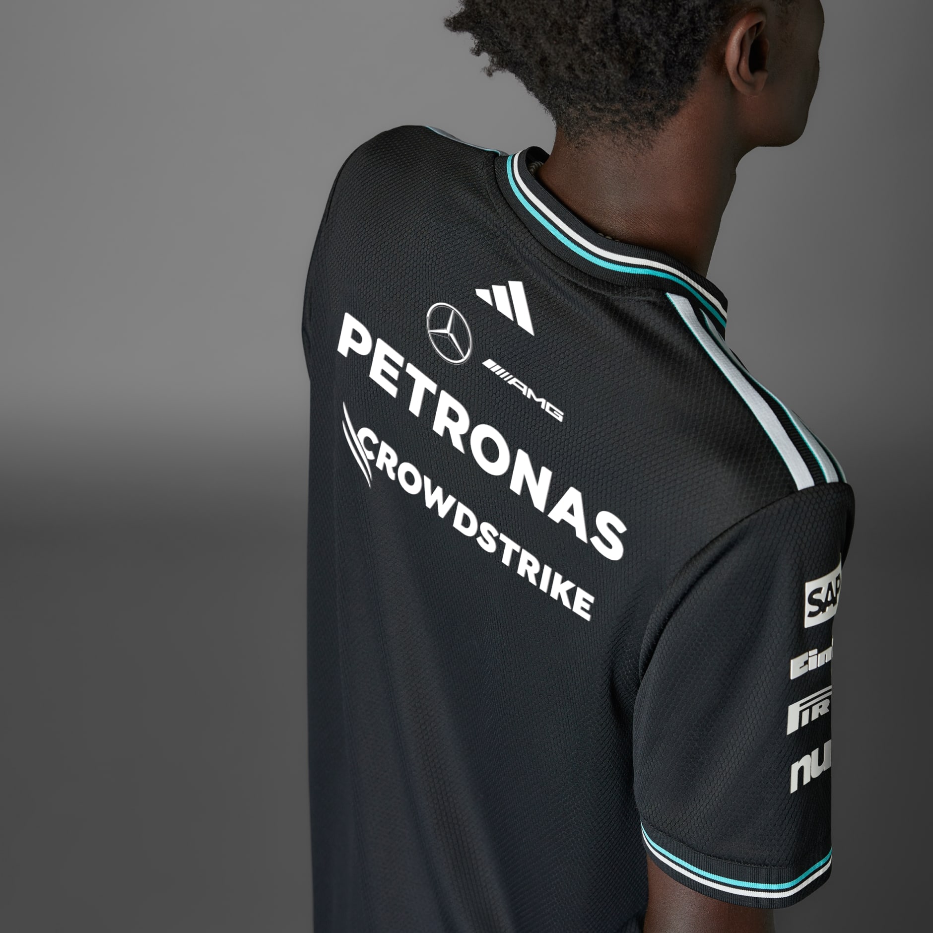 Clothing - MERCEDES - AMG PETRONAS FORMULA ONE TEAM DRIVER JERSEY AUTHENTIC MEN - Black | adidas ...