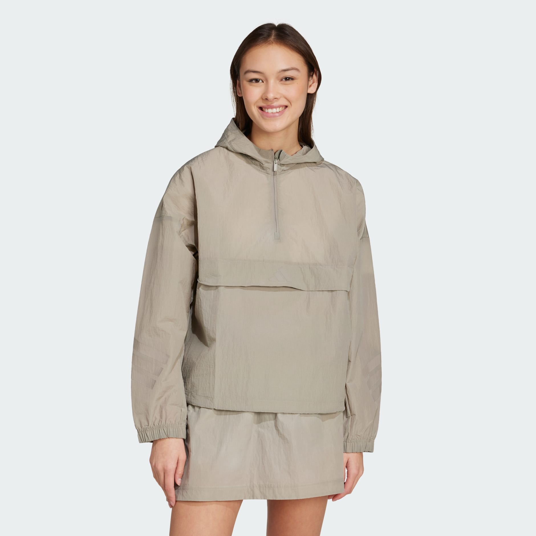 adidas Future Icons 3-Stripes Windbreaker - Beige | adidas IQ