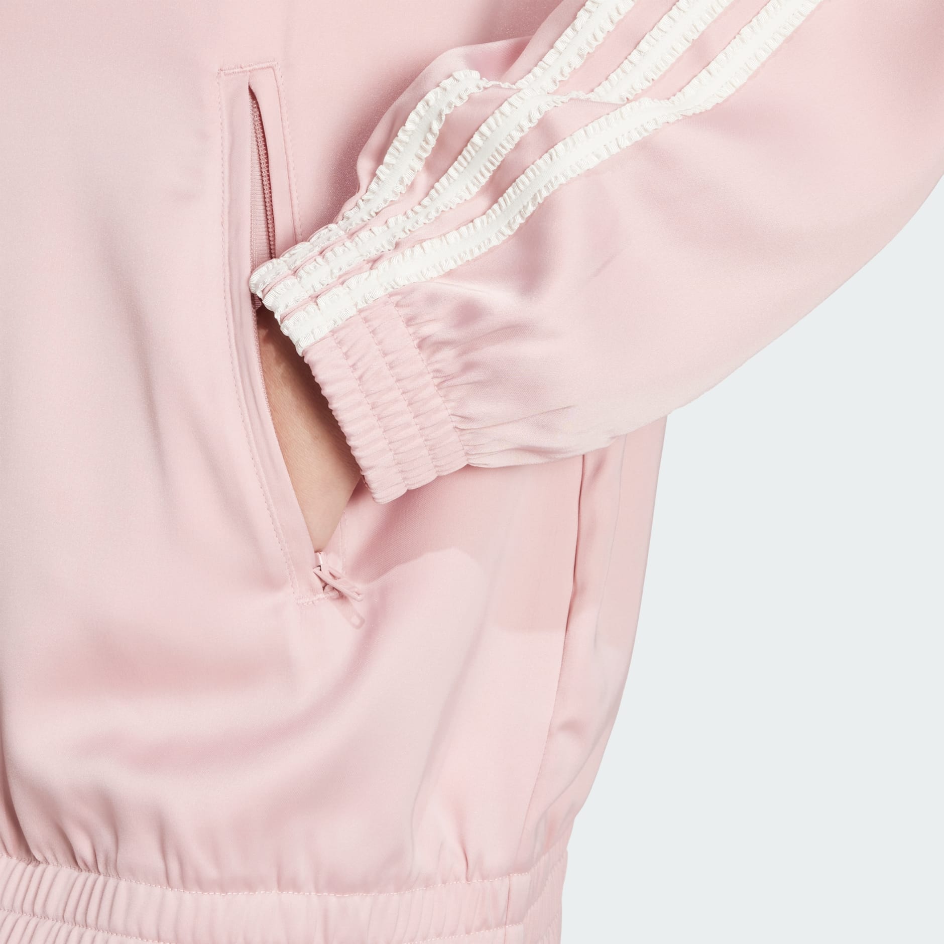 adidas adidas Originals Satin Firebird Track Top Ruffle 3-Stripes ...