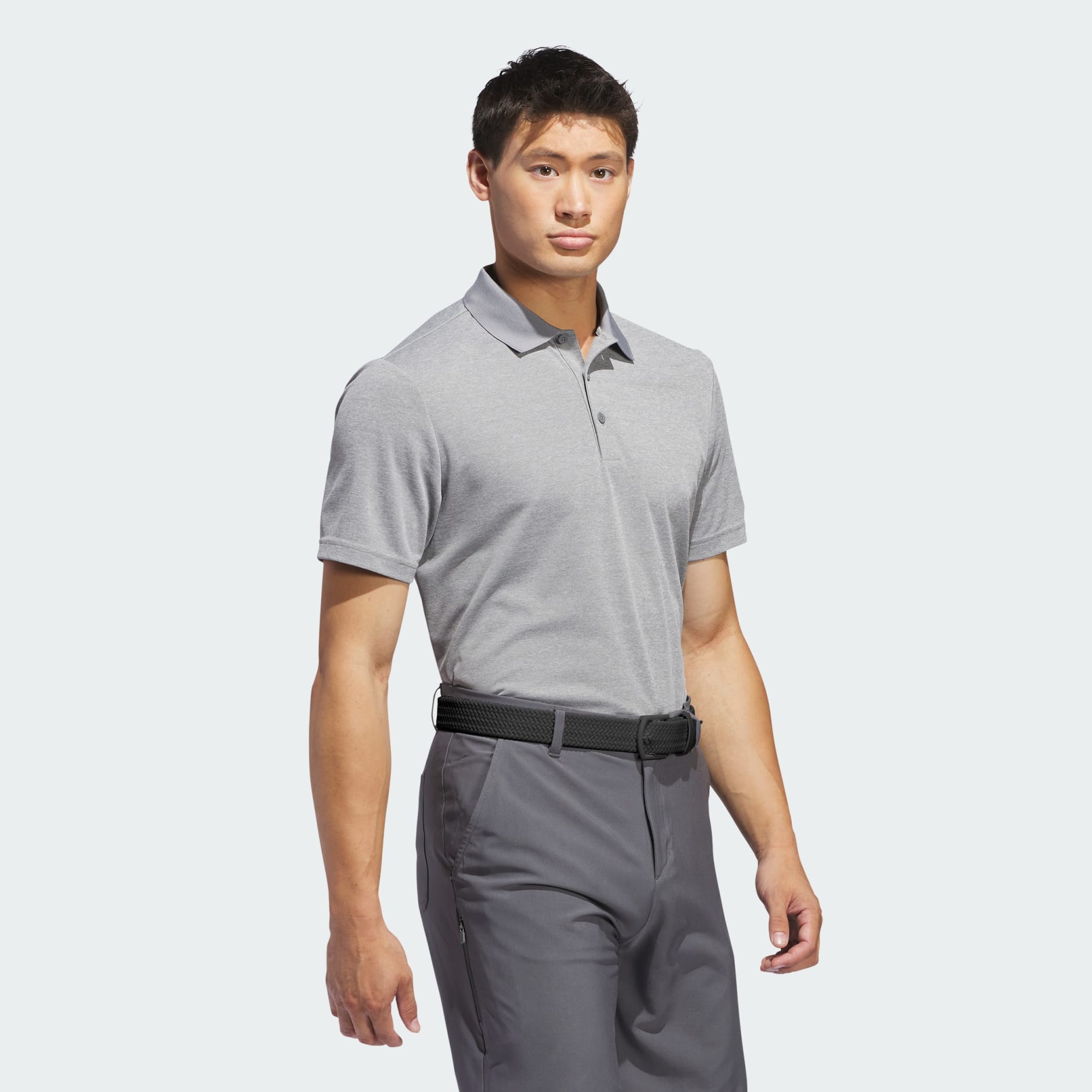 adidas Adi Performance Heathered Polo Shirt - Grey | adidas UAE
