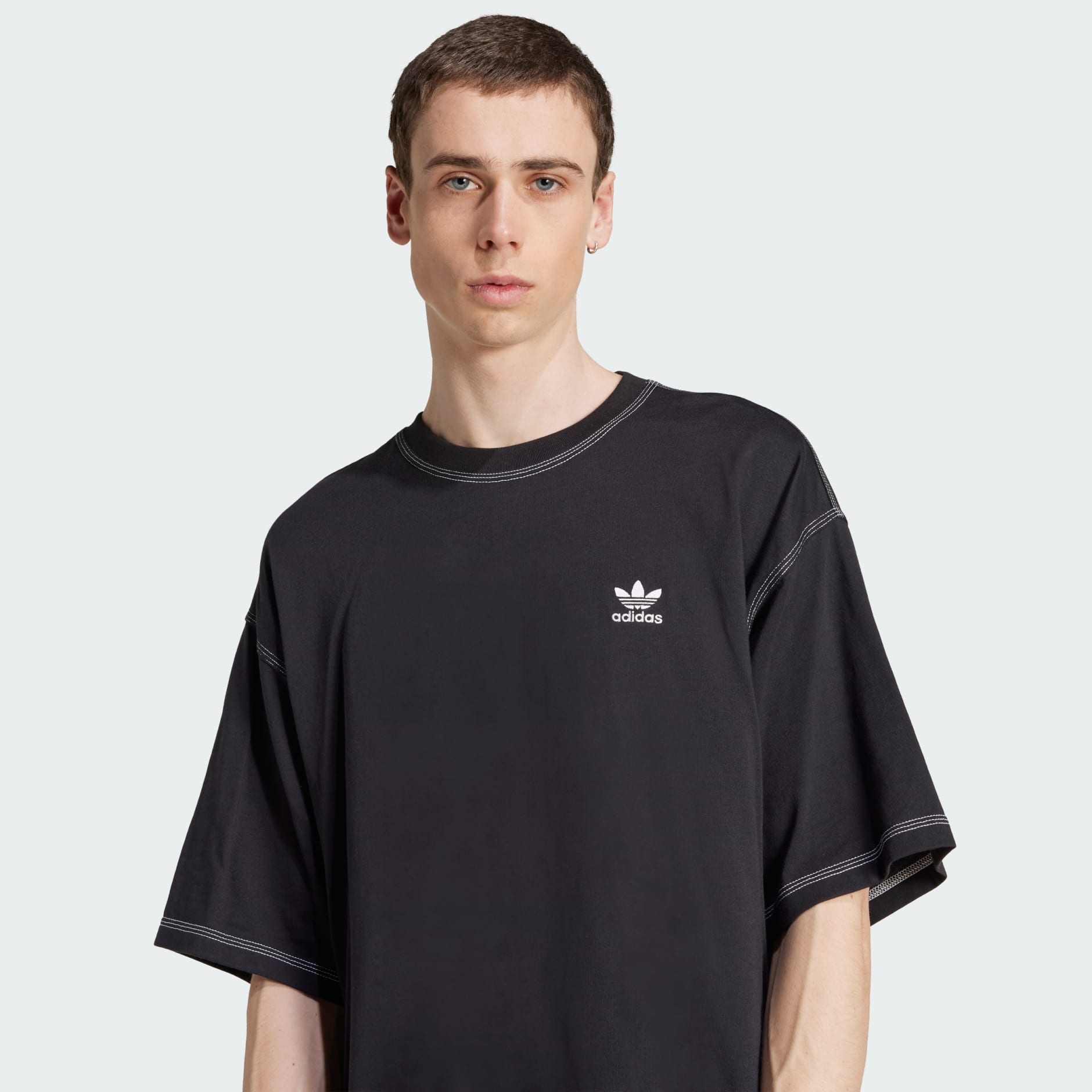 Clothing - Trefoil Essentials Tee - Black | adidas South Africa