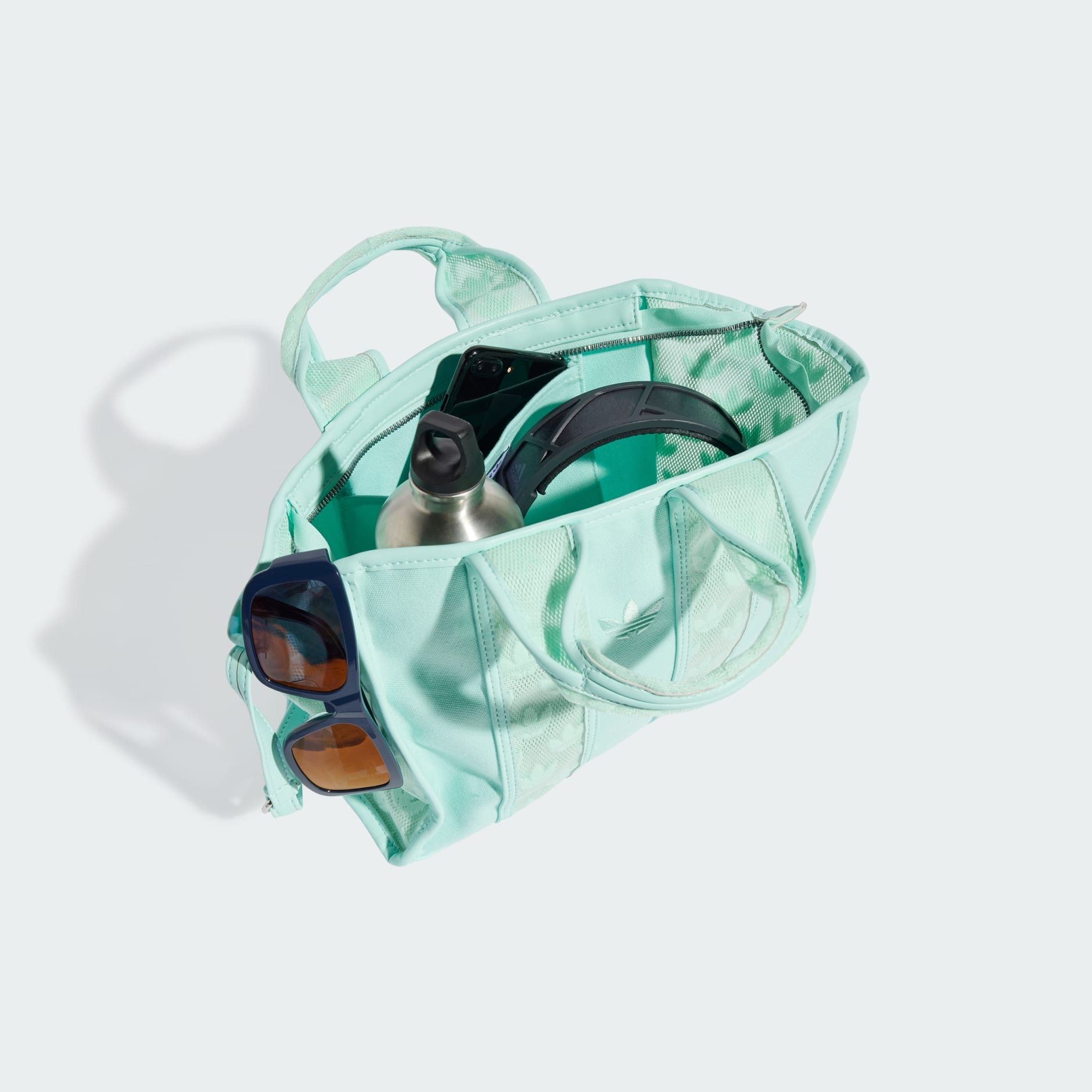 adidas Monogram Mesh Canvas Mini Shopper Bag - Turquoise | adidas LK