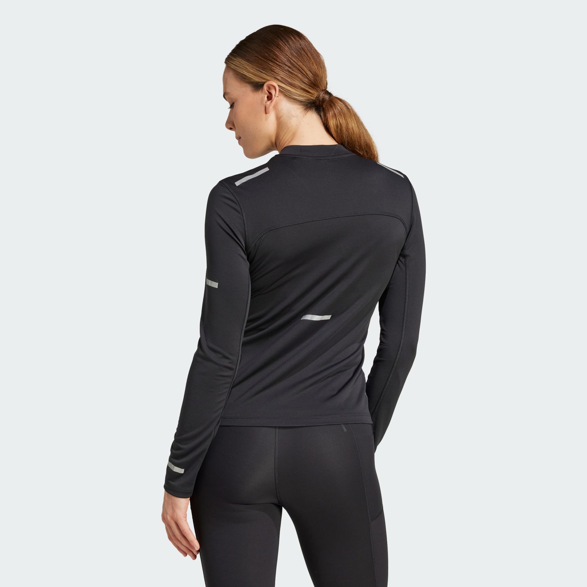 Clothing - Ultimate Running Reflective Long Sleeve Tee - Black | adidas ...