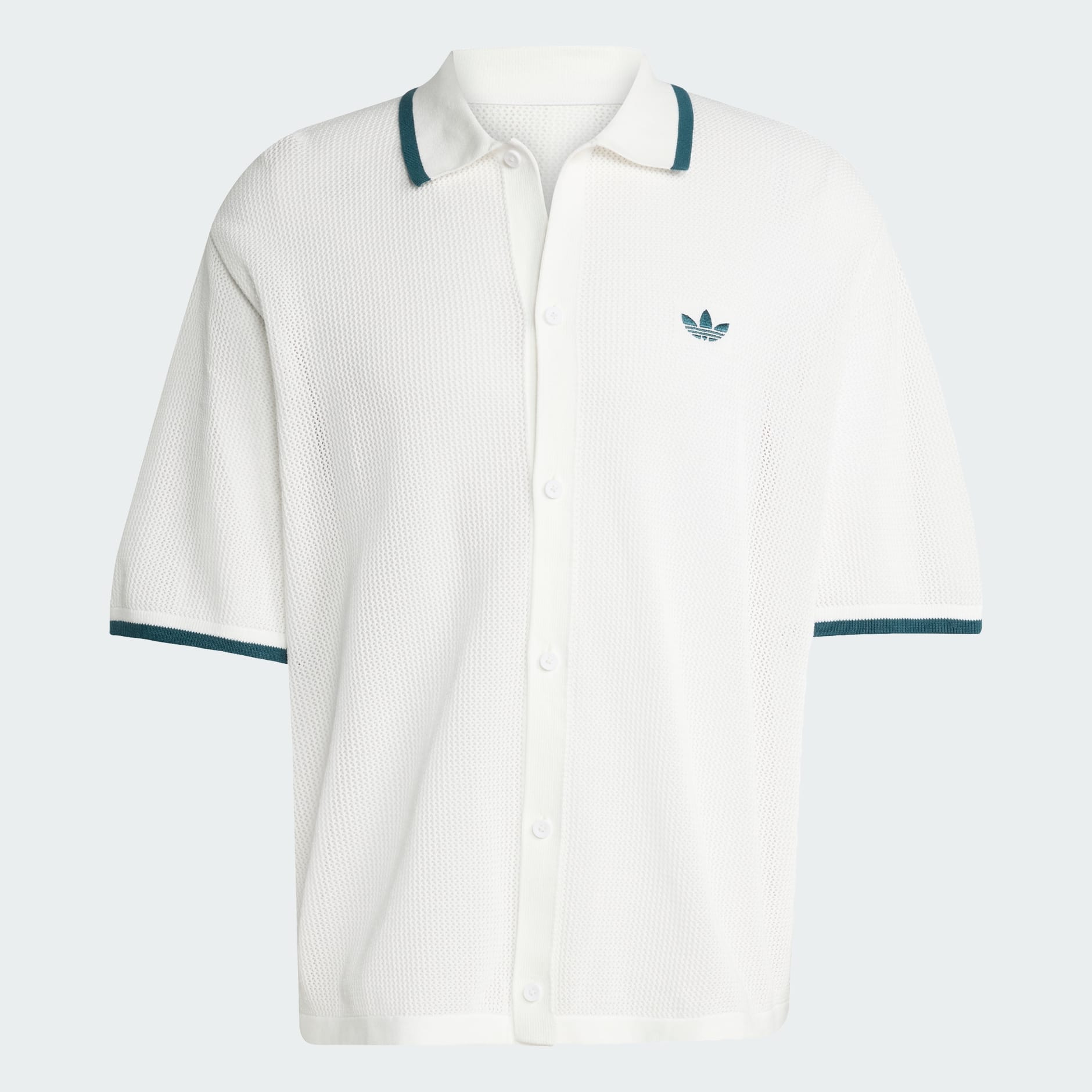 adidas Originals Button Down Knitted Shirt - White | adidas Hong Kong