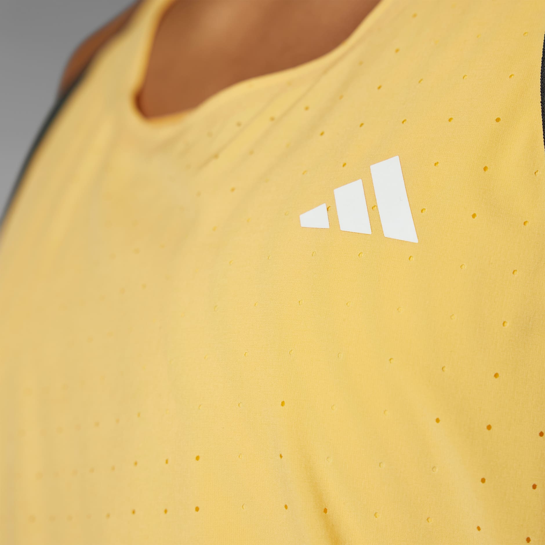 Clothing - Adizero Running Tank Top - Yellow | adidas South Africa