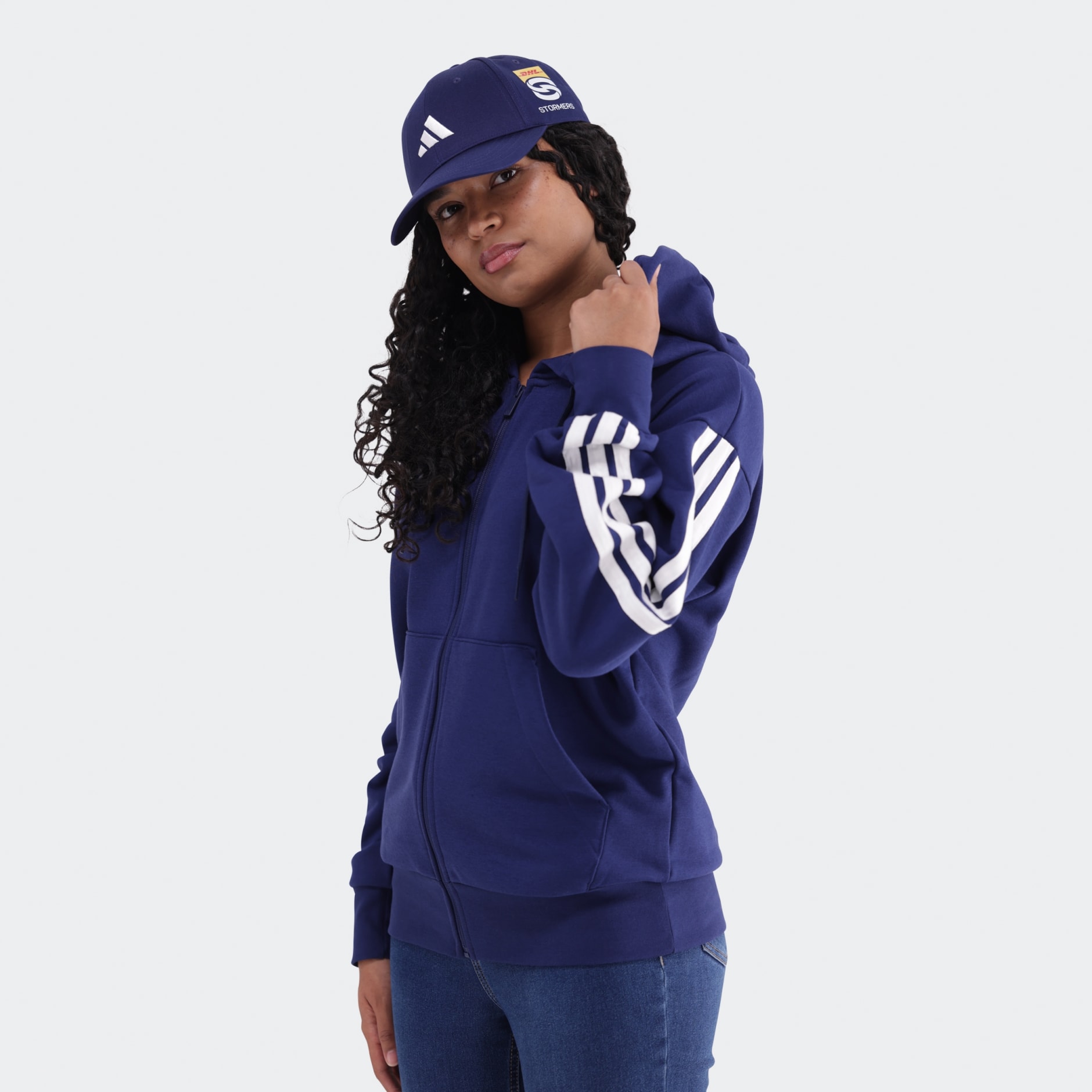 Clothing - DHL Stormers Full-Zip Hoodie - Blue | adidas South Africa