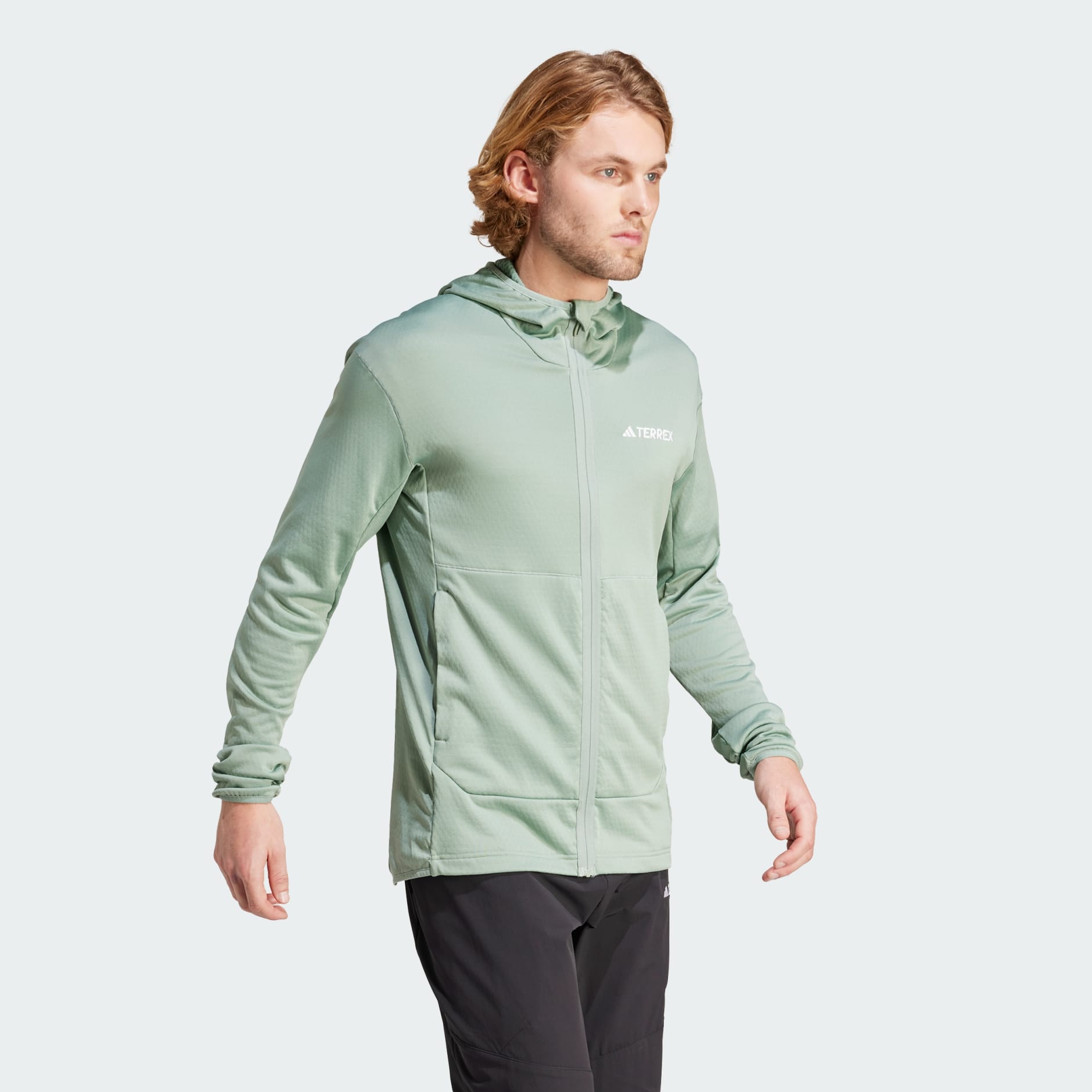 adidas TERREX XPERIOR LIGHT FLEECE HOODED JACKET - Green | adidas UAE