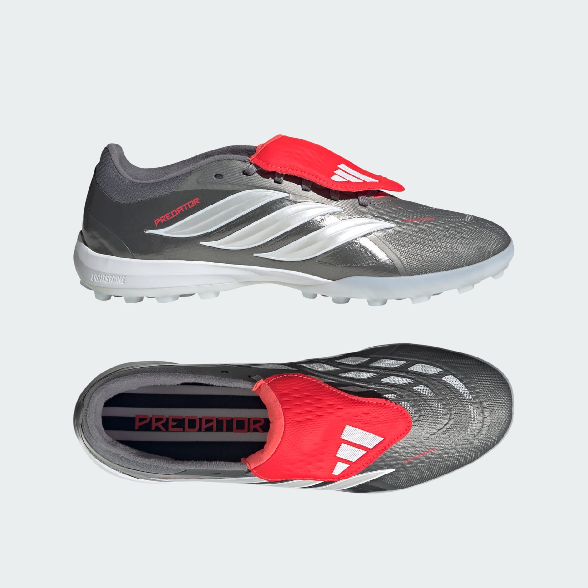 Boots - PREDATOR PRO Fold-Over Tongue Turf Football Shoes - Grey ...