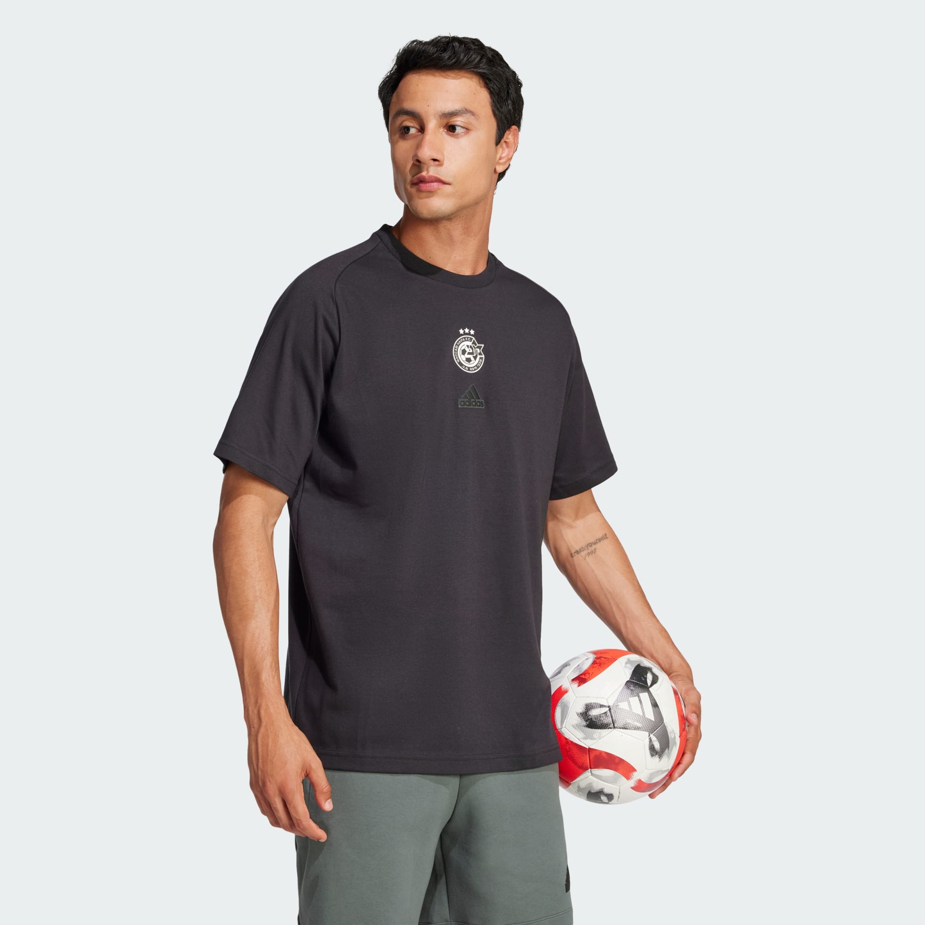 Clothing - MACCABI HAIFA TRAVEL SHIRT 24/25 - Black | adidas Israel