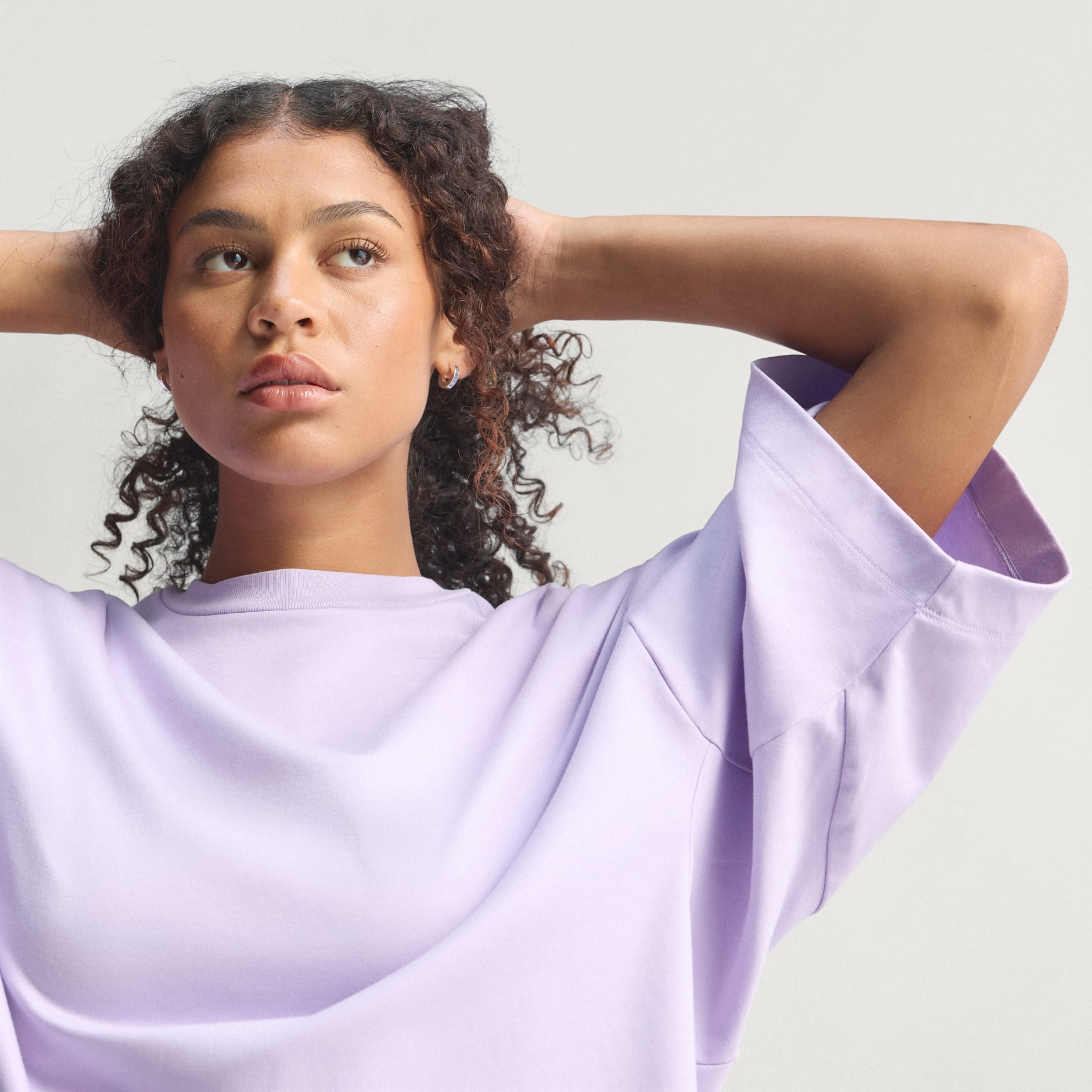 Women's Clothing - Soft Lux Loose Tee - Purple | adidas Egypt