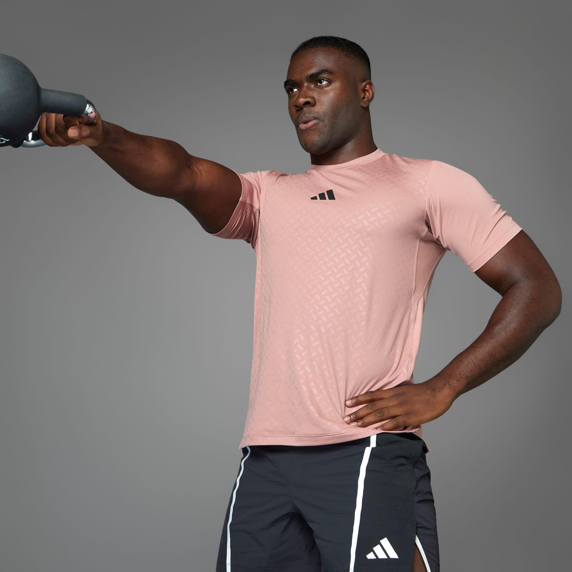 adidas PrimeLift 3-Stripes Tee - Pink | adidas UAE