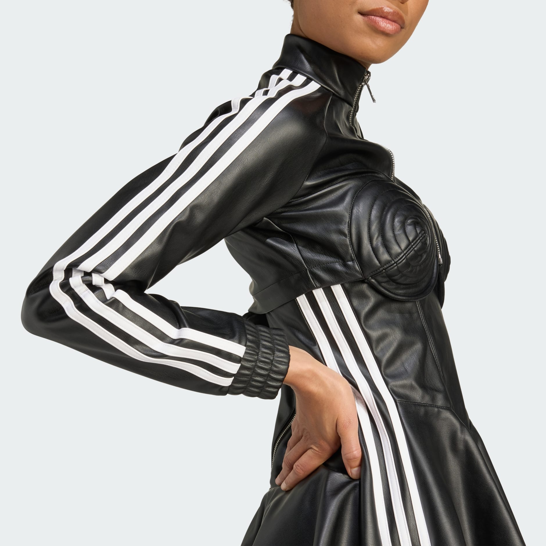 Clothing - adidas x Jeremy Scott Faux Leather Track Top - Black | adidas South Africa