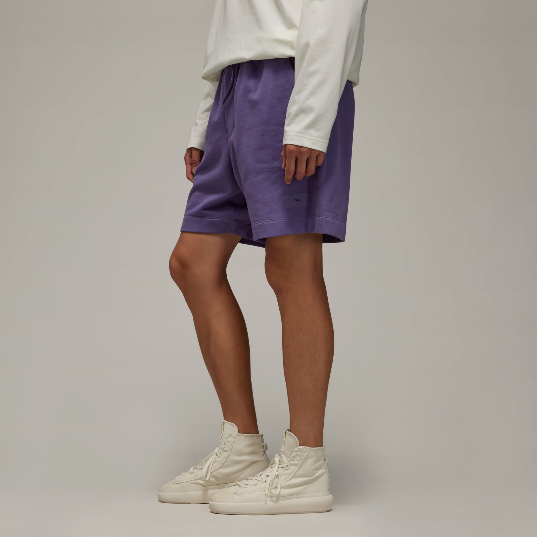 Clothing - Y-3 Organic Cotton Terry Shorts - Purple | adidas South Africa