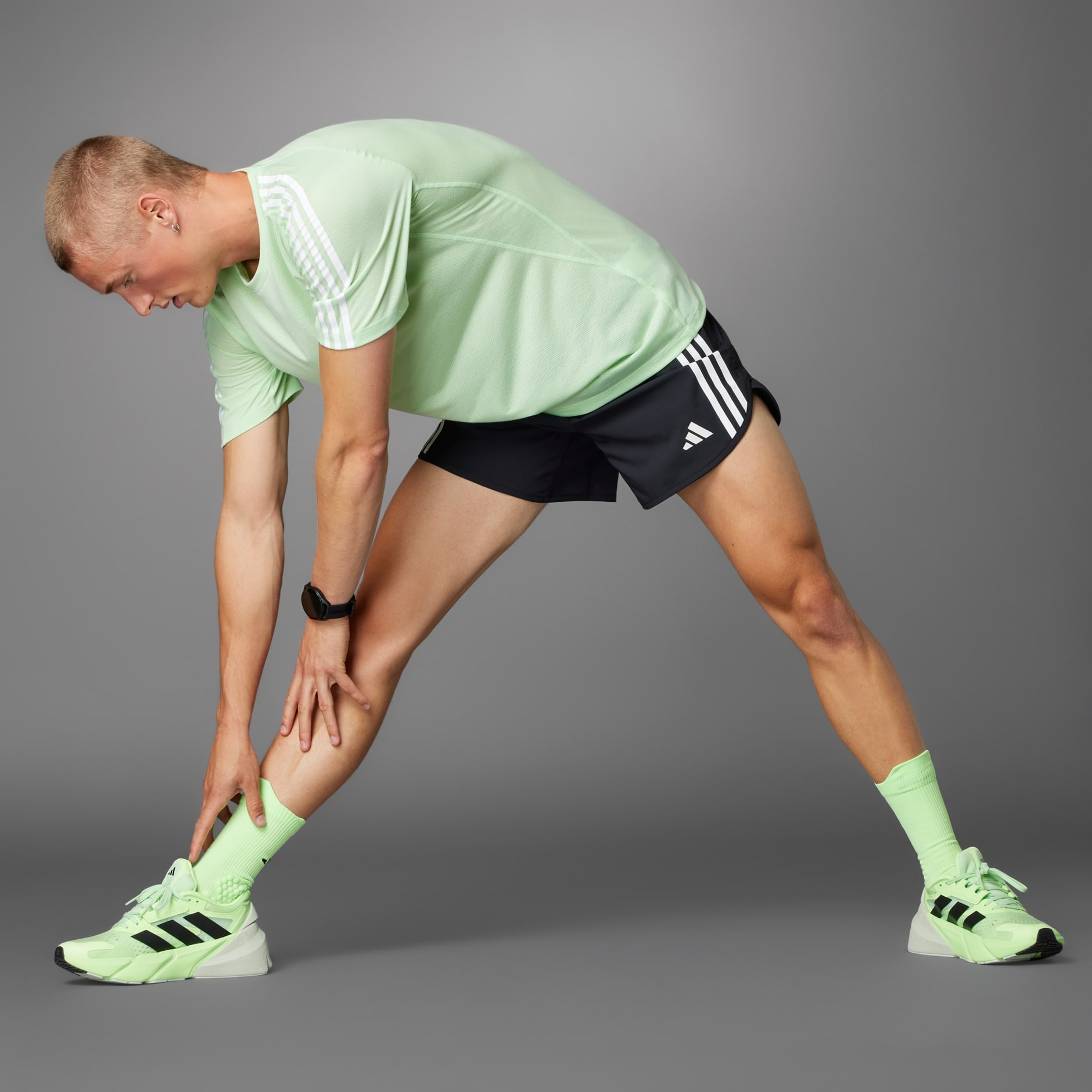 adidas Own the Run 3-Stripes Shorts - Black | adidas UAE