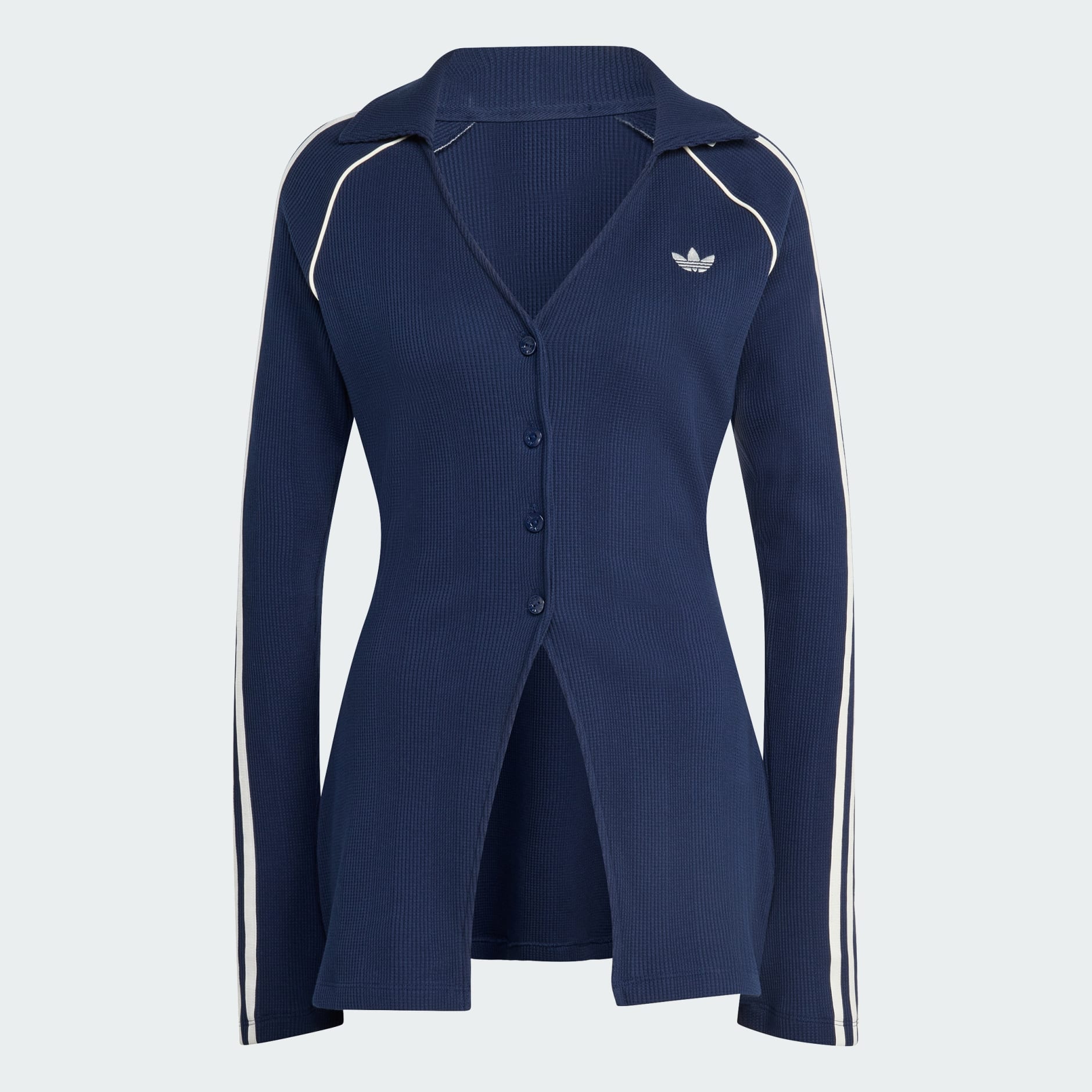 ADIDAS ORIGINALS BUTTON DOWN WAFFLE TOP - Blue | adidas Hong Kong