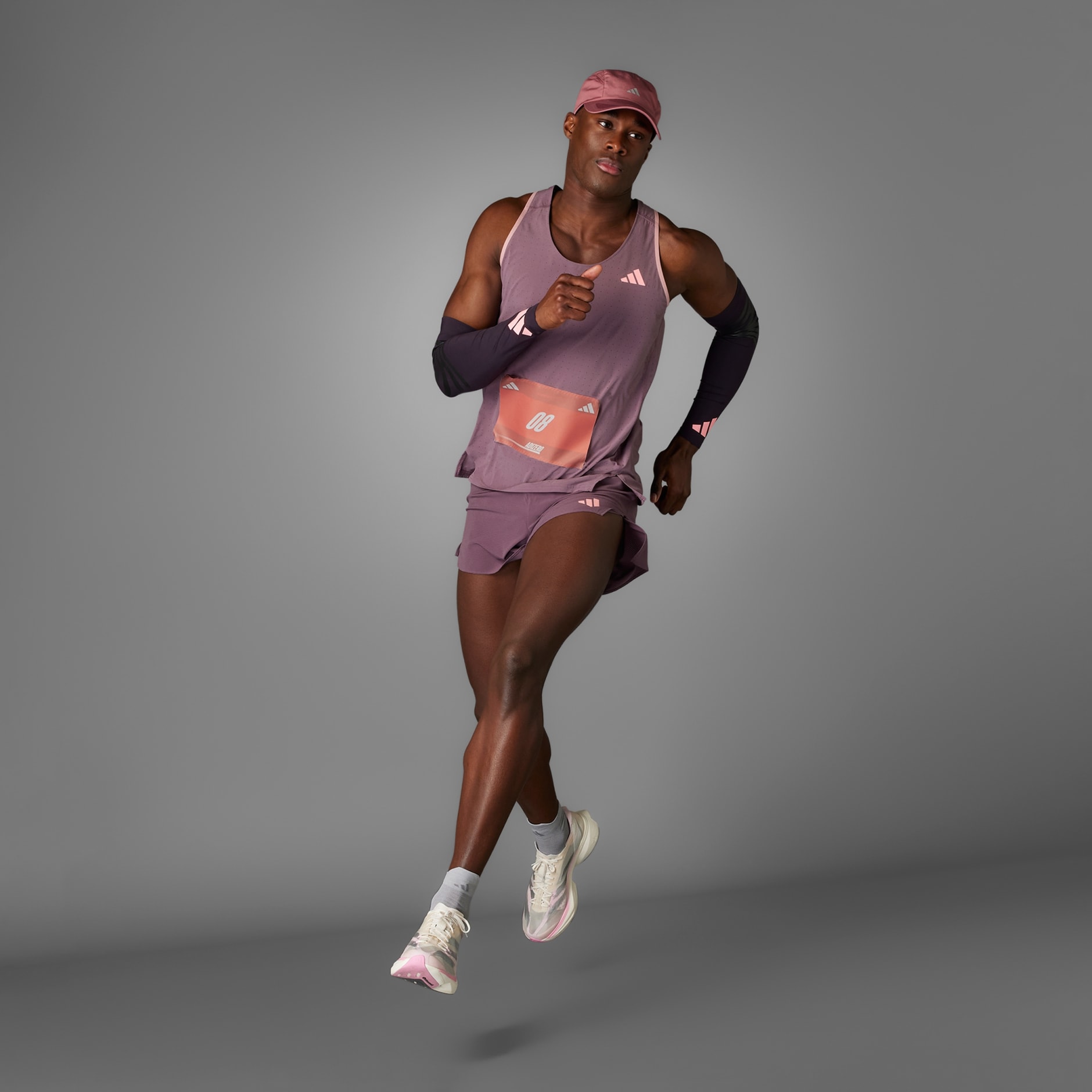 Clothing - Adizero Running Singlet - Purple | adidas Qatar