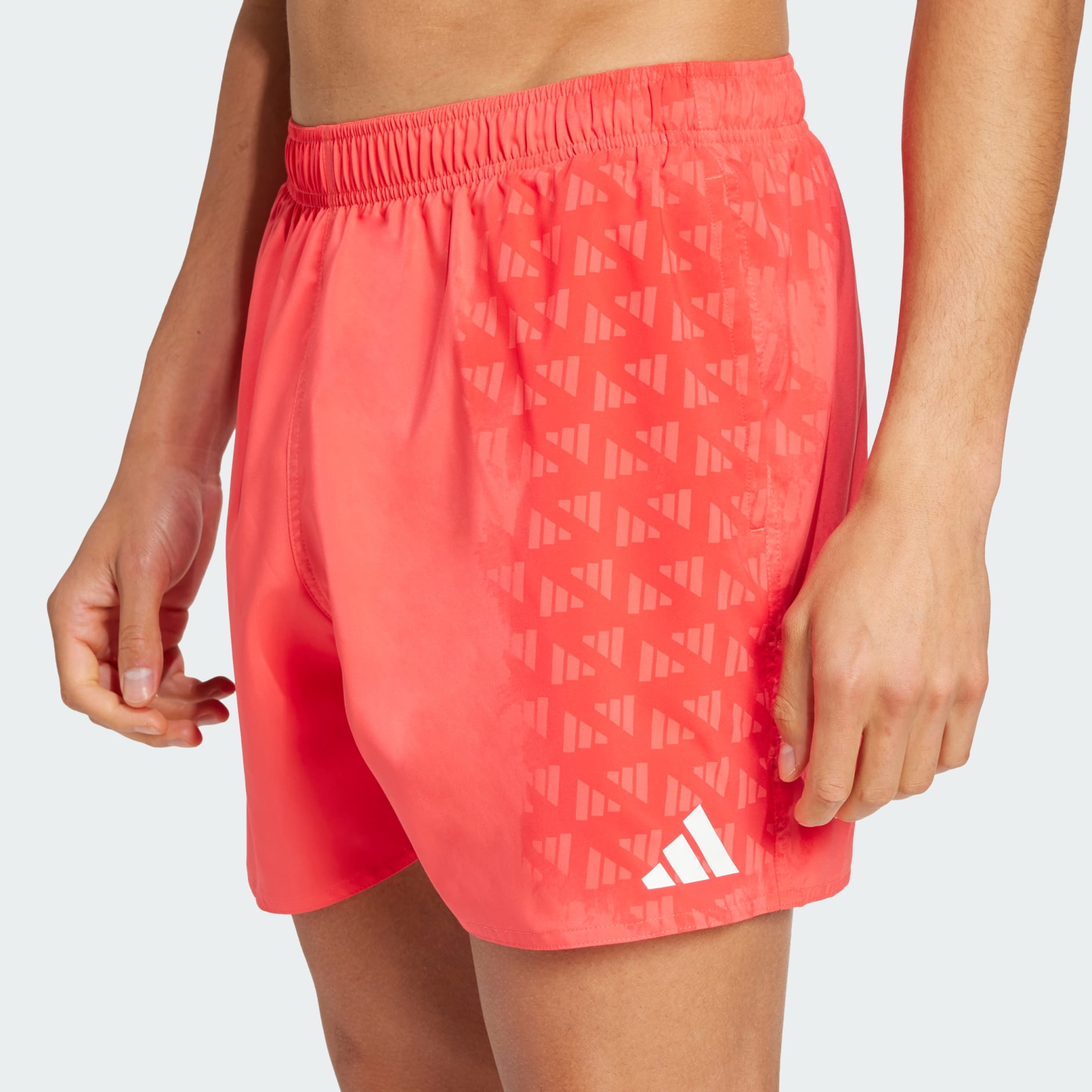 adidas Water Reactive Graphic Swim Shorts 5-Inch - Red | adidas UAE