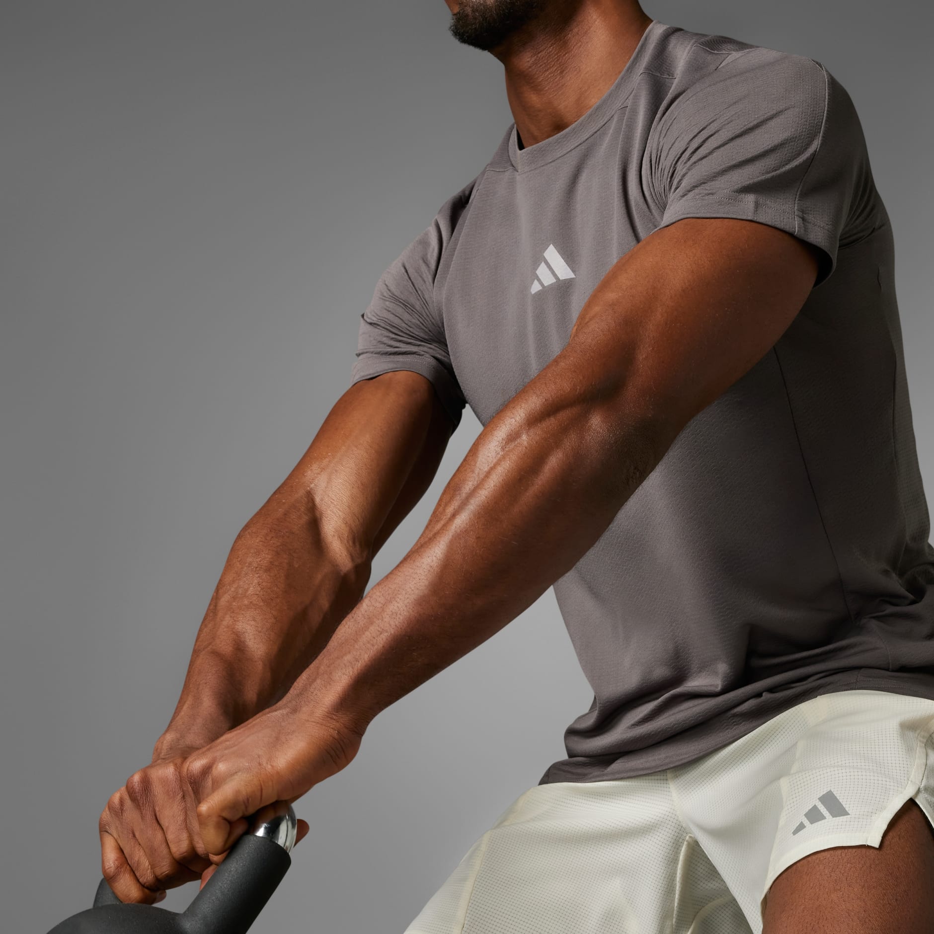 adidas Designed for Training HIIT Workout HEAT.RDY Tee - Brown | adidas TZ