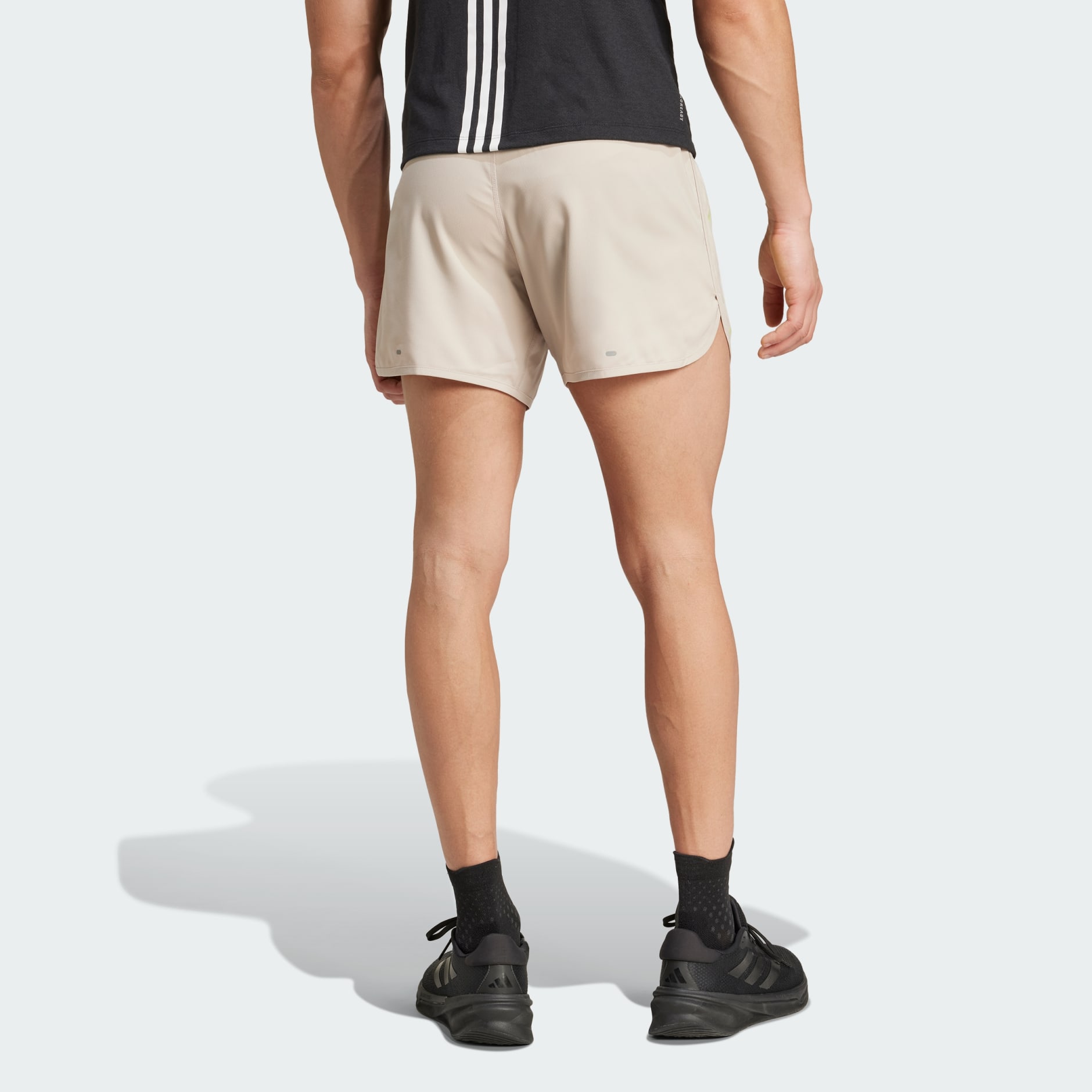 adidas Own the Run 3-Stripes Shorts - Beige | adidas UAE