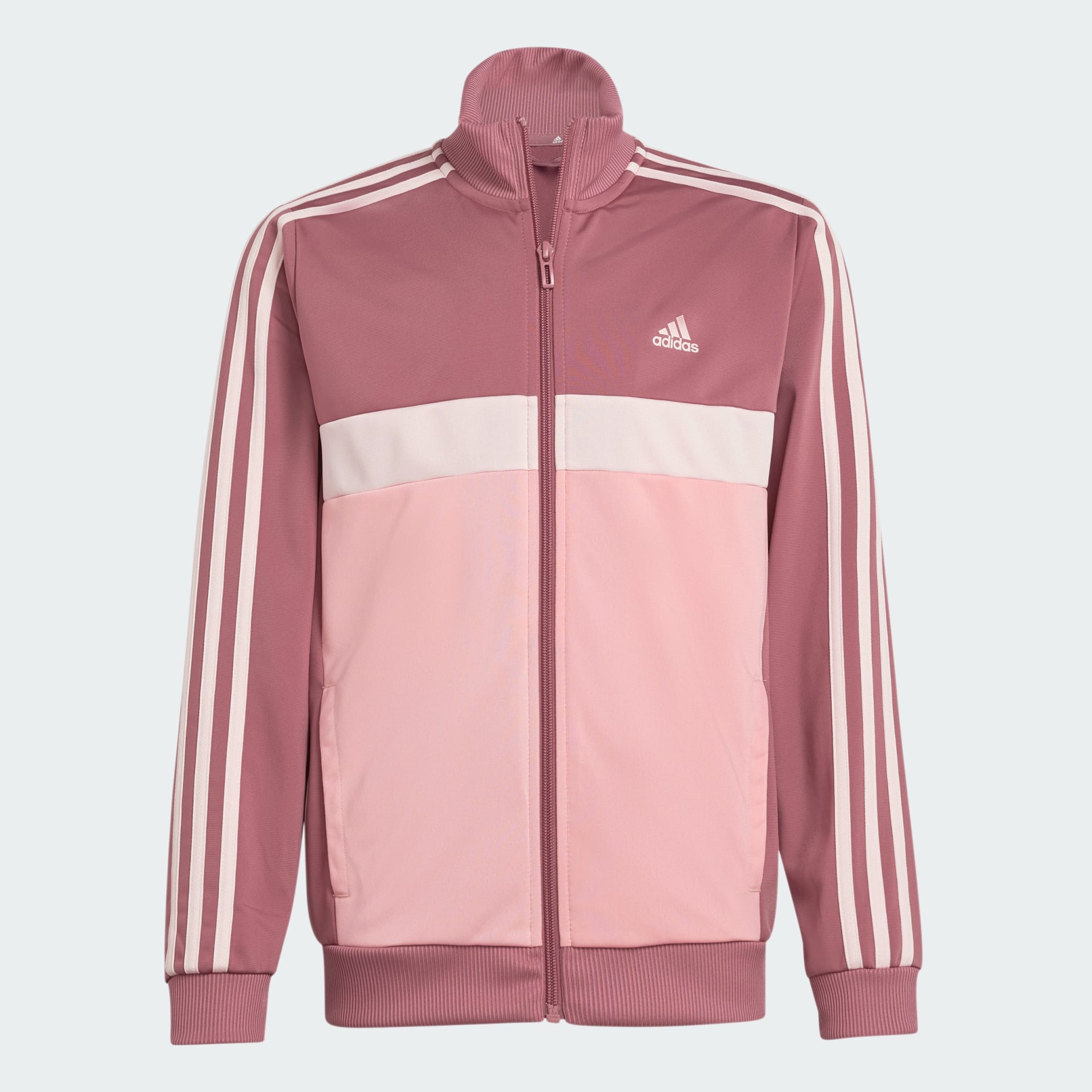 Clothing - Essentials 3-Stripes Tiberio Track Suit - Pink | adidas ...
