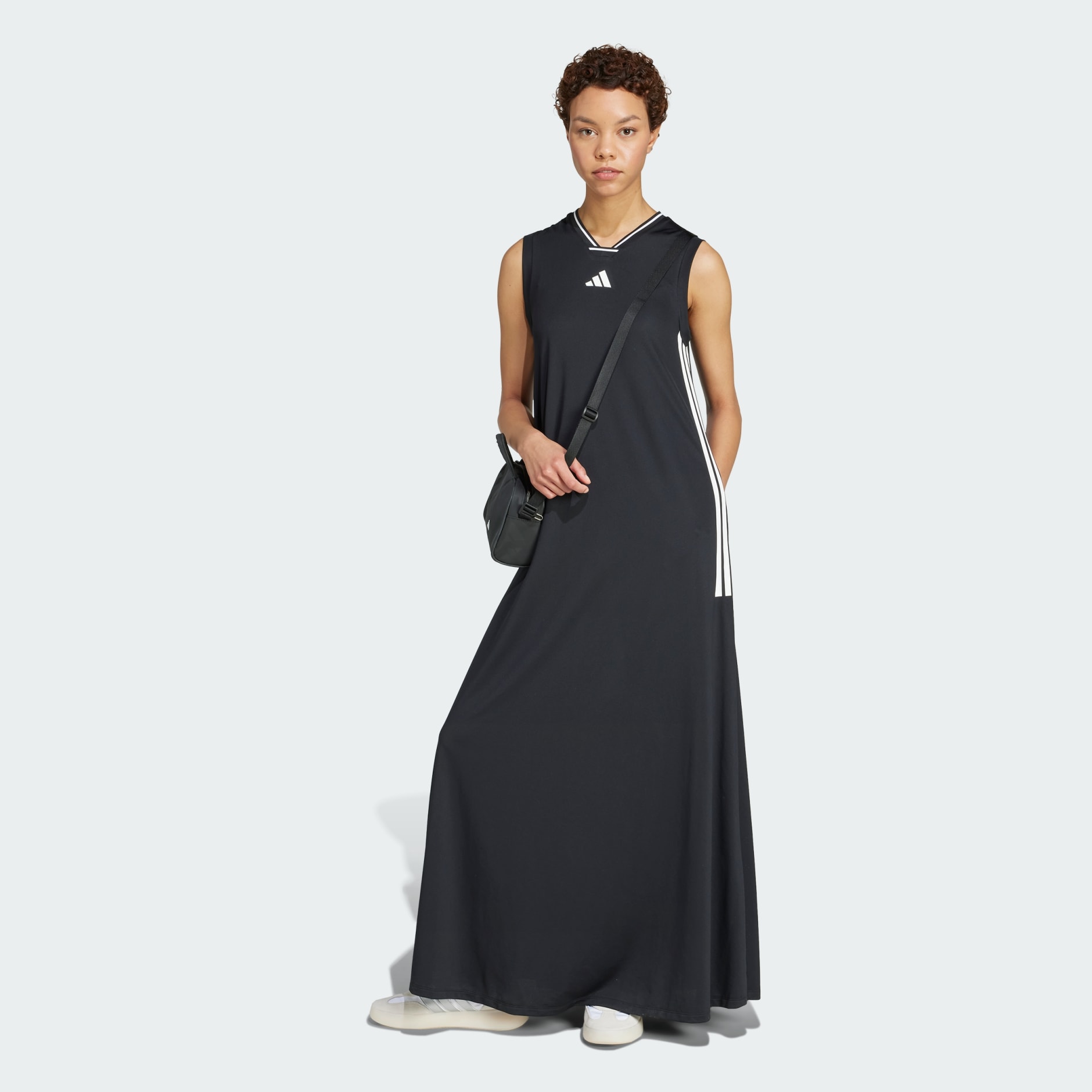 Clothing - Tiro Cut 3-Stripes Soft Mesh Long Dress - Black | adidas ...