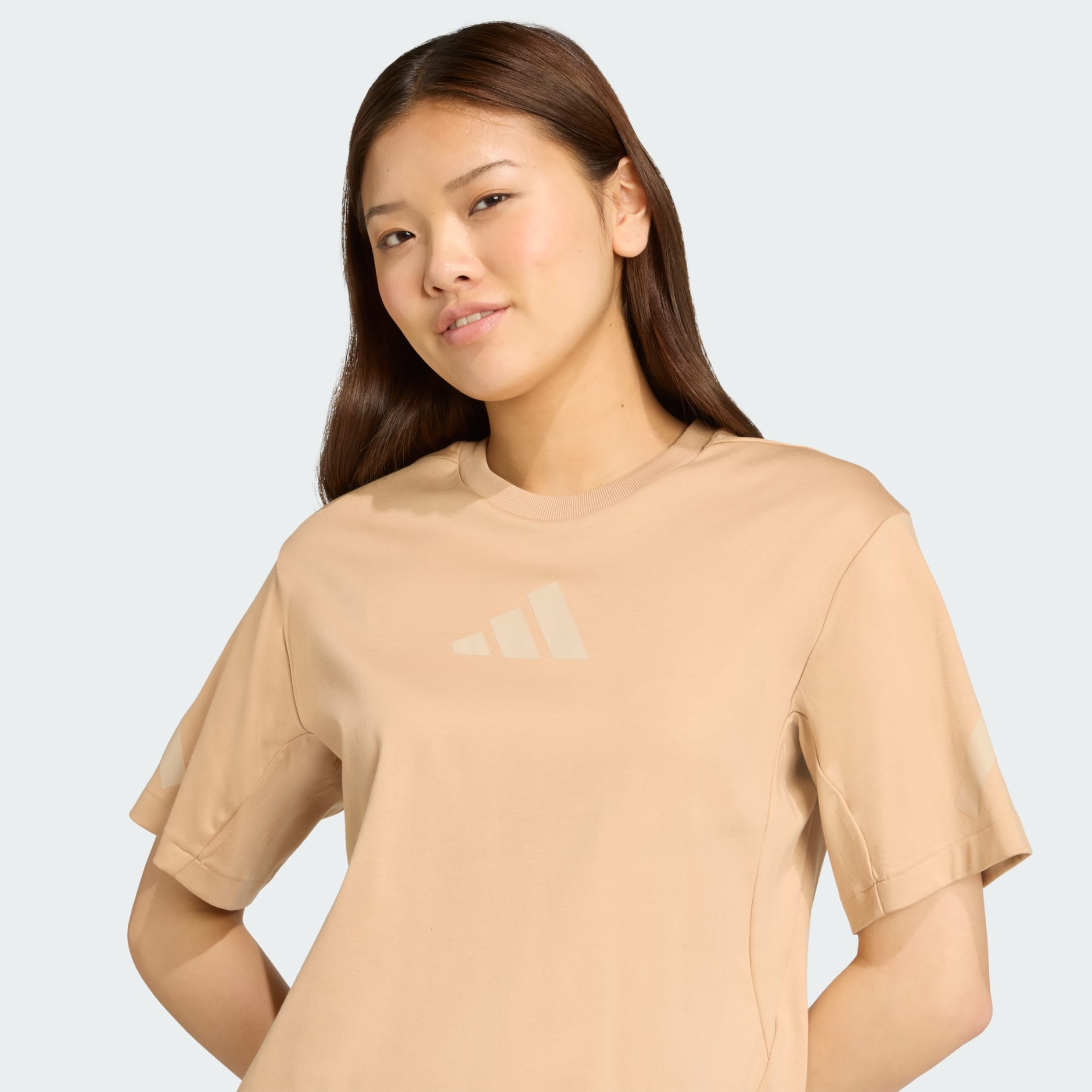 Women's Clothing - adidas Z.N.E. Tee - Brown | adidas Saudi Arabia