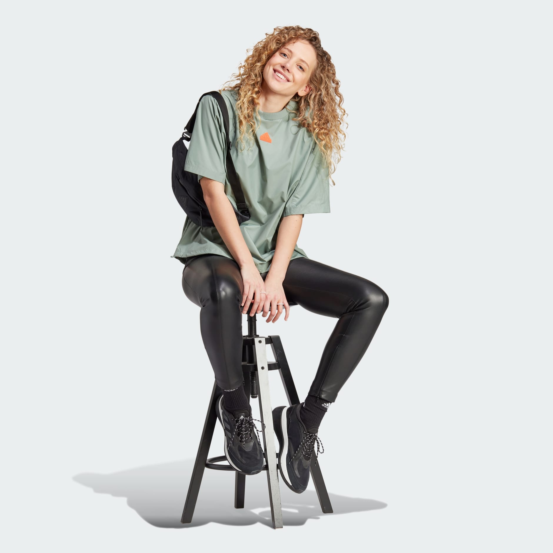 Women's Clothing - City Escape Loose-Fit Tee - Green | adidas Egypt