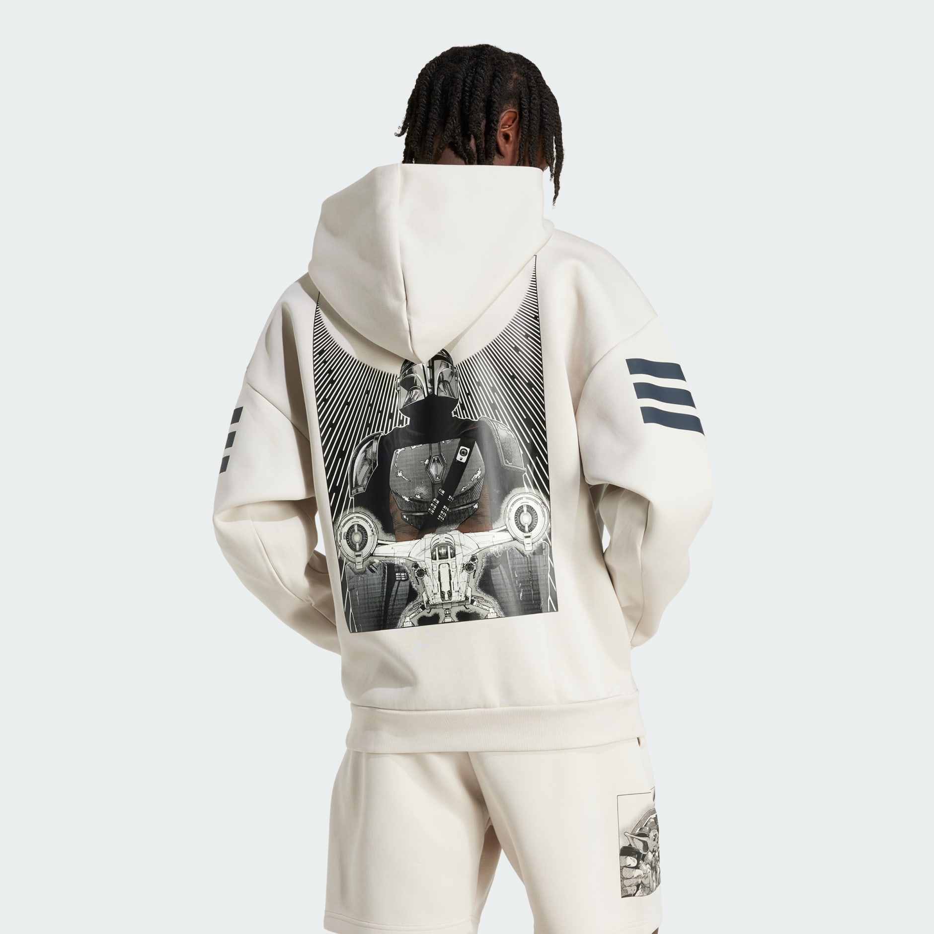 adidas Sportswear - ADIDAS STAR WARS THE MANDALORIAN HOODIE BACK GRAPHIC - Beige | adidas South ...