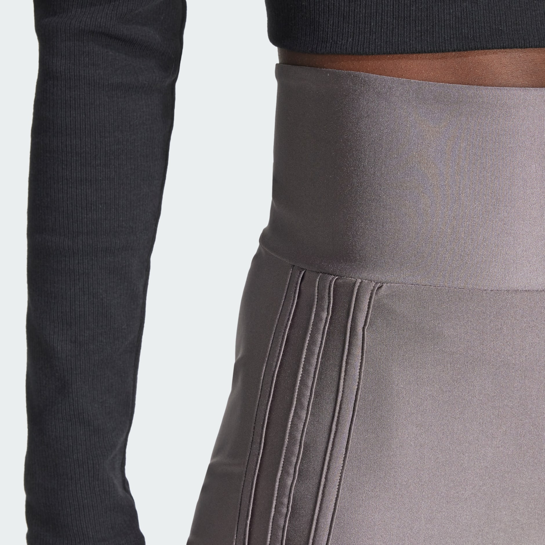 adidas Fashion 3-Stripes Spandex Cycling Shorts - Brown | adidas TZ